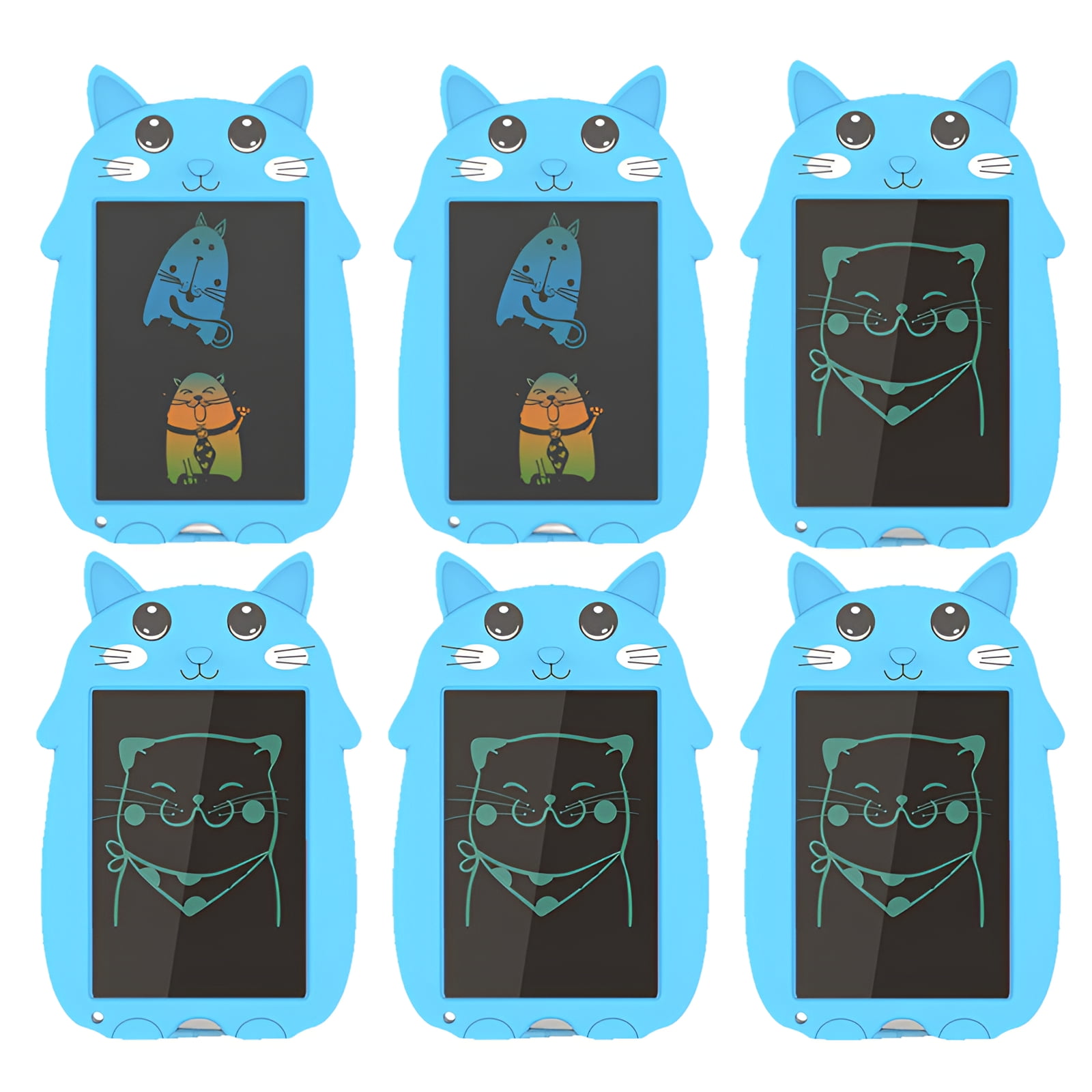 GJX 6Pcs Lcd Writing Tablet for Kids,Swift Taint Wipe Writing Tablet ...