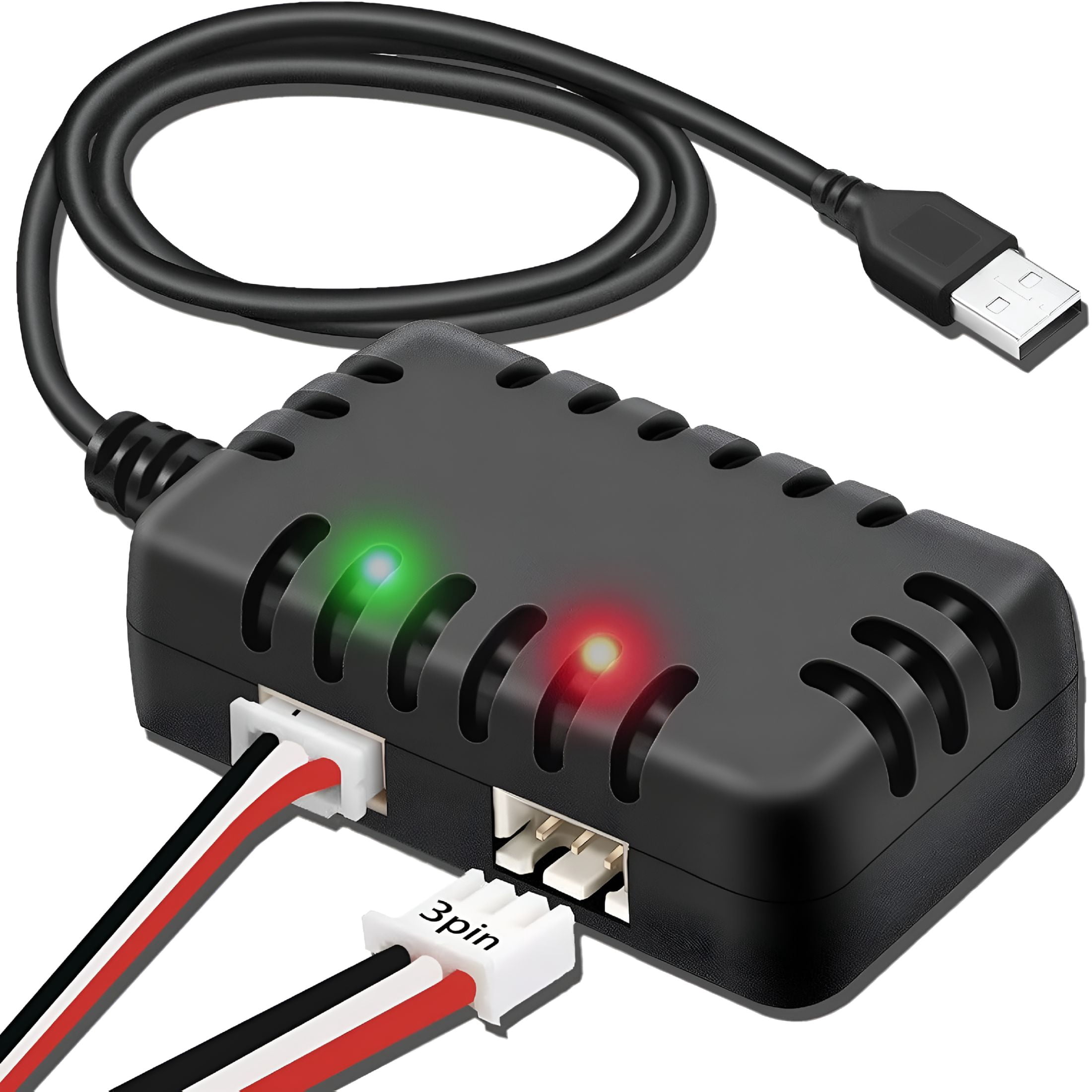 GJX 7.4V Lipo Battery Charger - RC Car Balance Chargers USB Cable 2-in ...