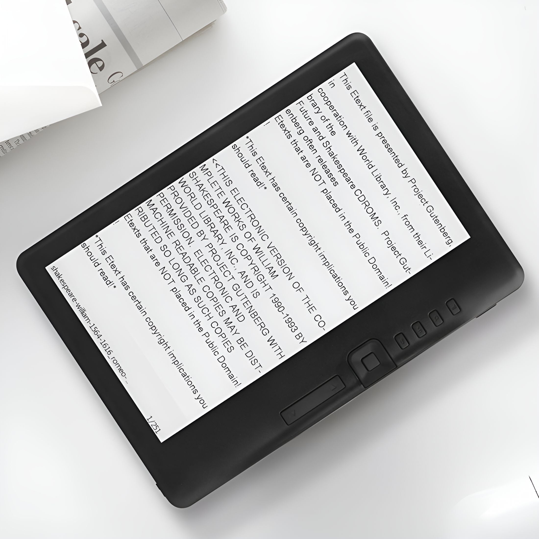 GJX 7" Portable E-book Reader, 8GB Memory, Built-in Lithium Battery ...