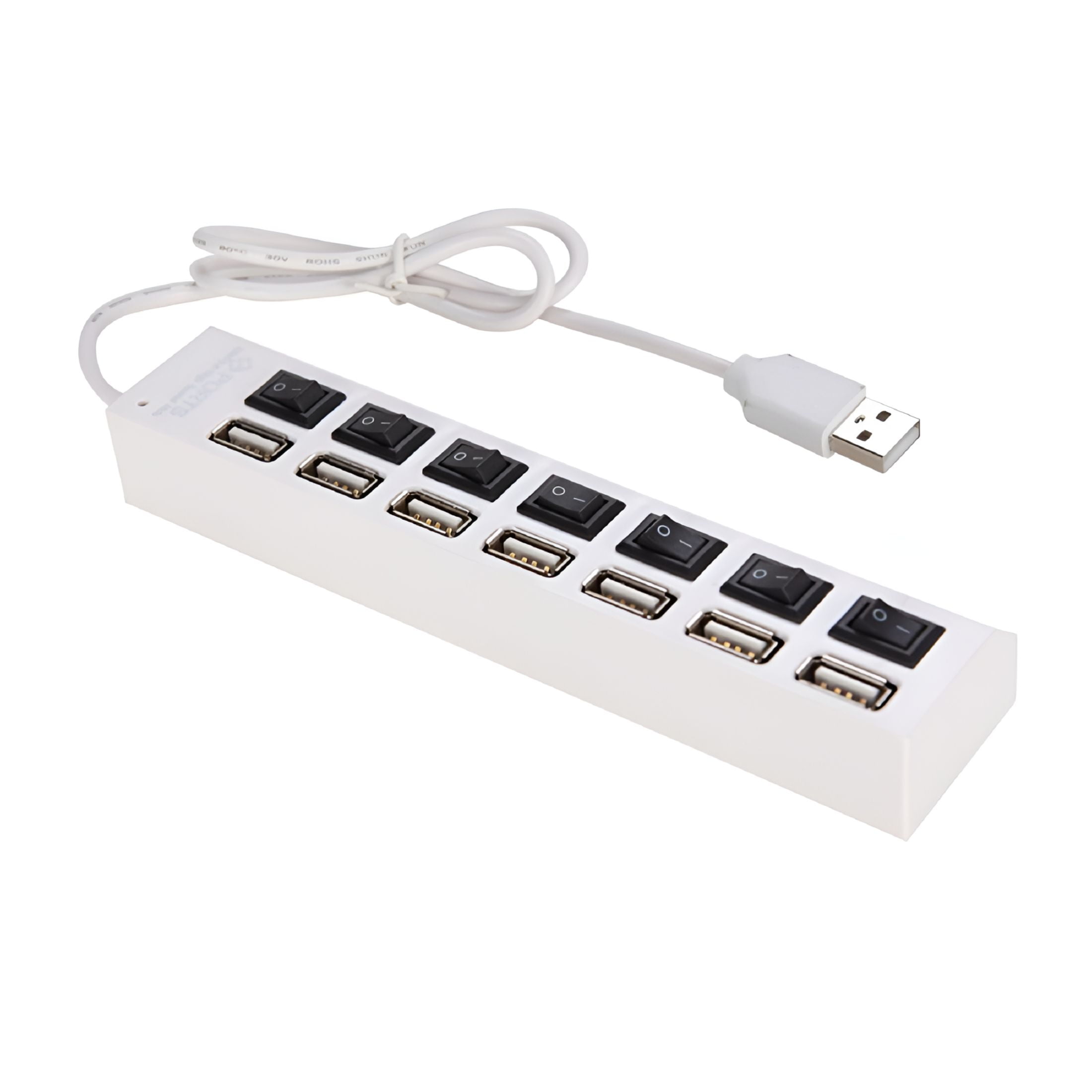 GJX 7-Ports Hub with On/Off Switches and Long Cord - Walmart.com