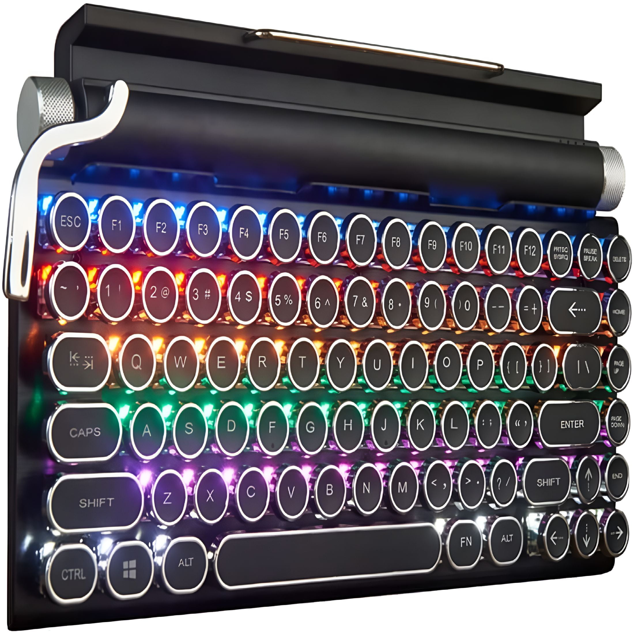 GJX 83-Key Typewriter Keyboard, Retro Style Wireless Bluetooth Keyboard ...