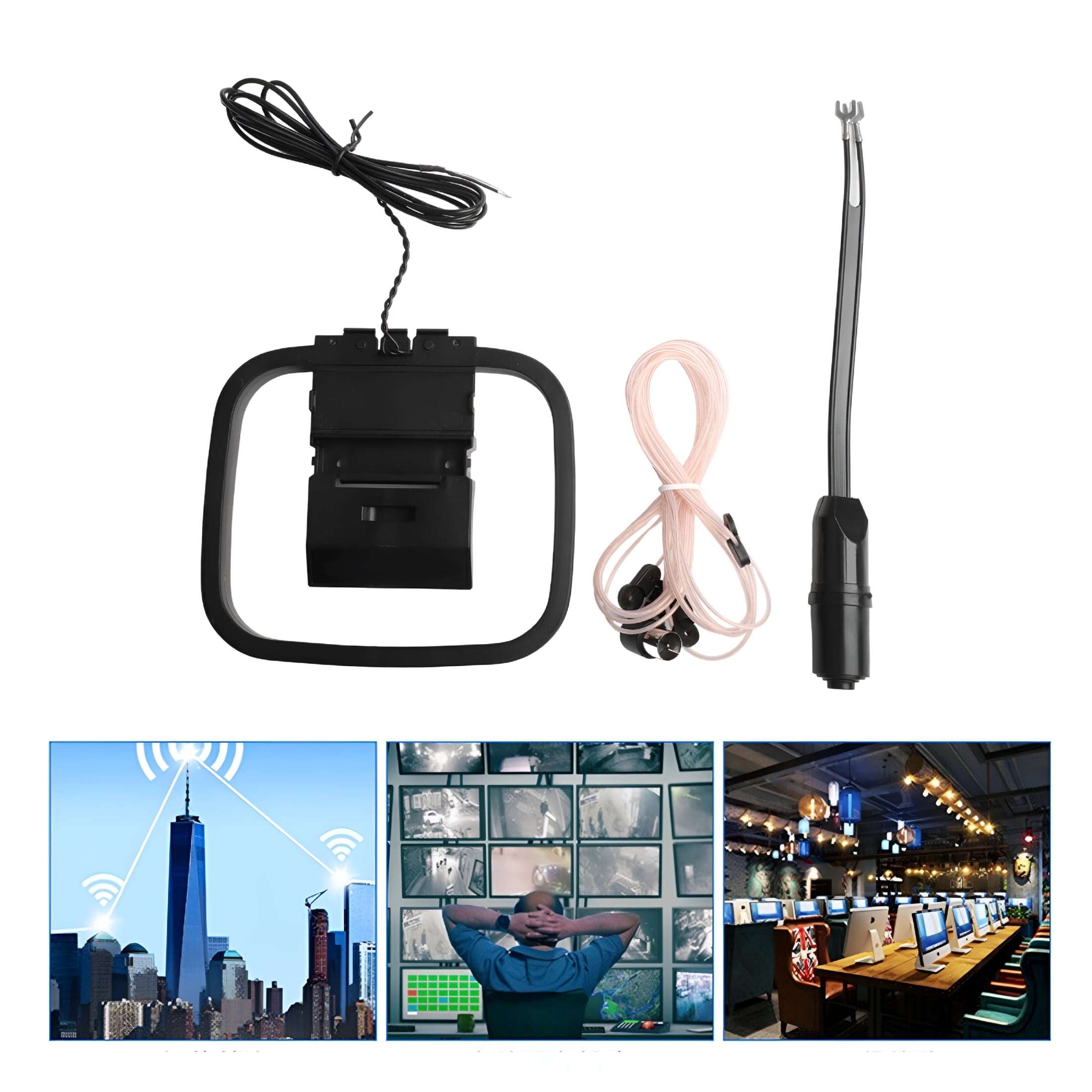 GJX AM/FM Loop Antenna AM Radio Antenna FM Antennas Indoor Stereo ...