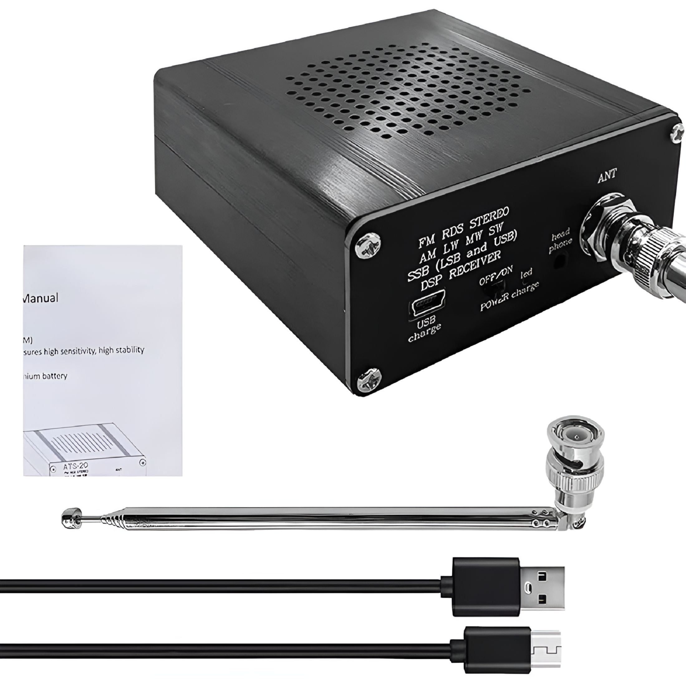 GJX All Portable Shortwave Radio Receiver FM AM (MW SW) SSB (LSB USB ...