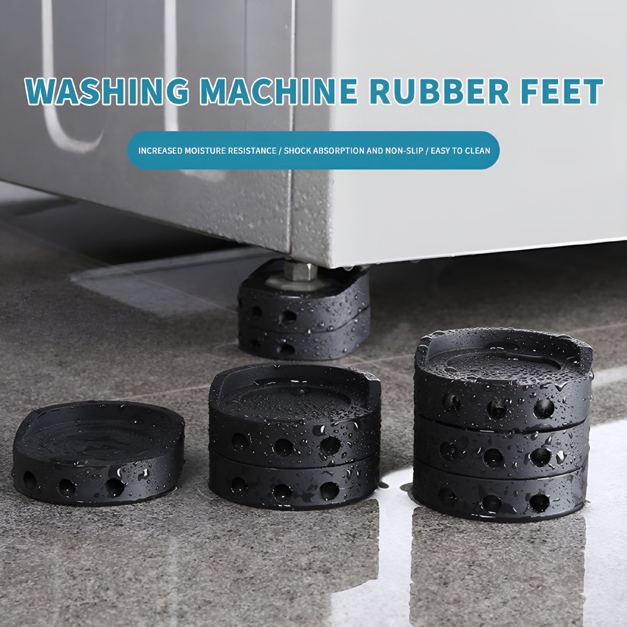GJX Anti Vibration Pads for Washing Machines,Noise and Shock Canceling ...
