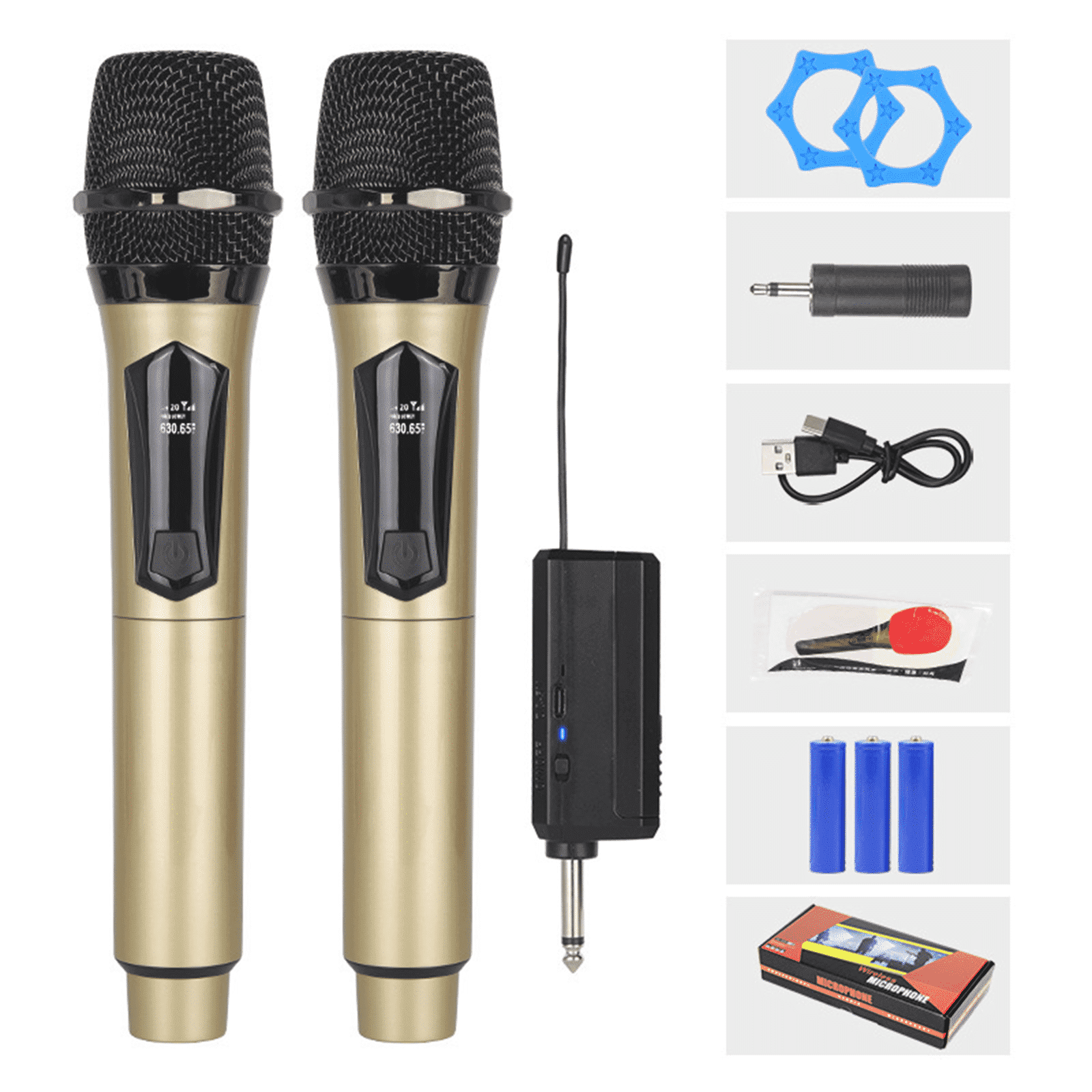 GJX Audio Microphone Set,Wireless Design Wireless Speaker,Long Battery ...