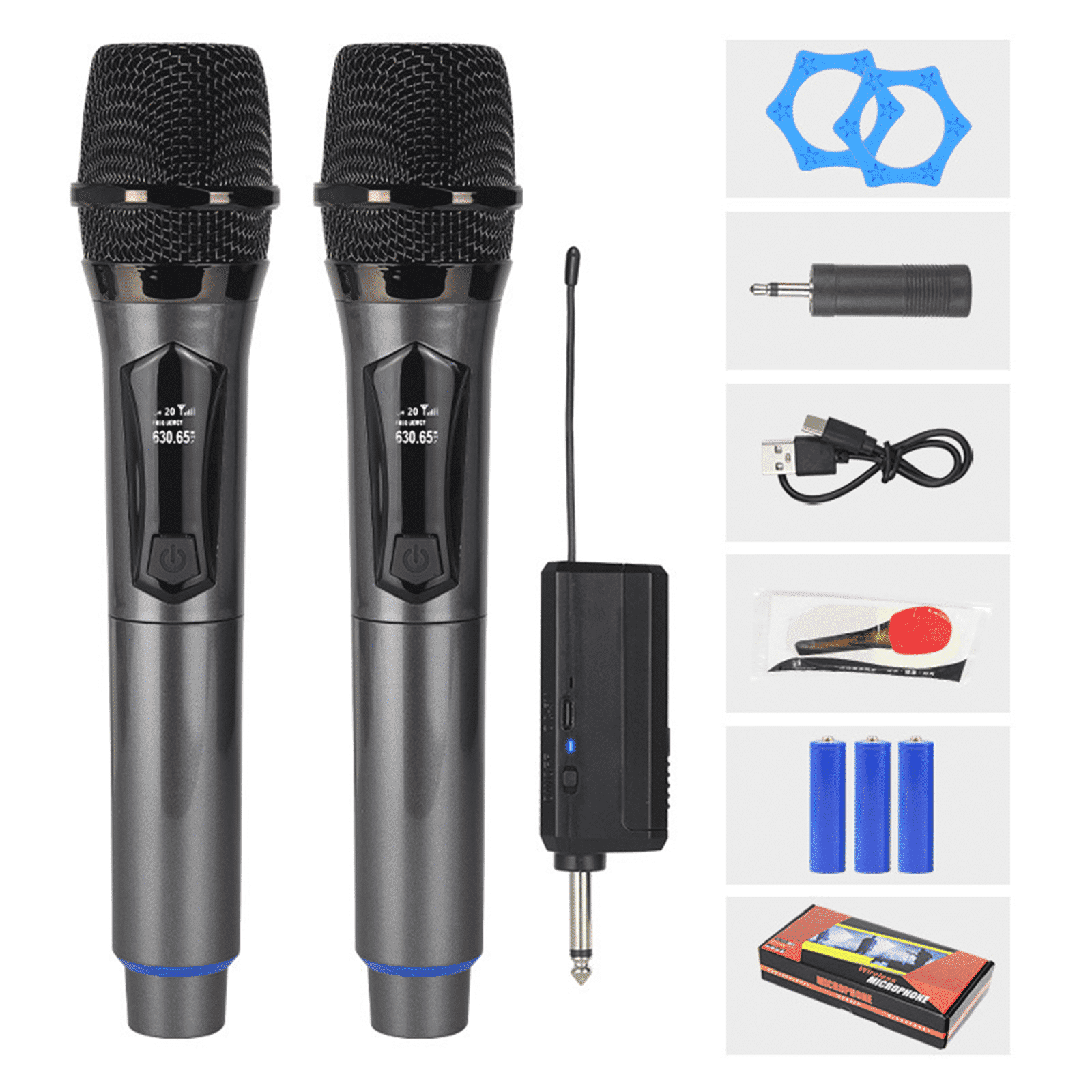 GJX Audio Microphone Set,Wireless Design Wireless Speaker,Long Battery ...