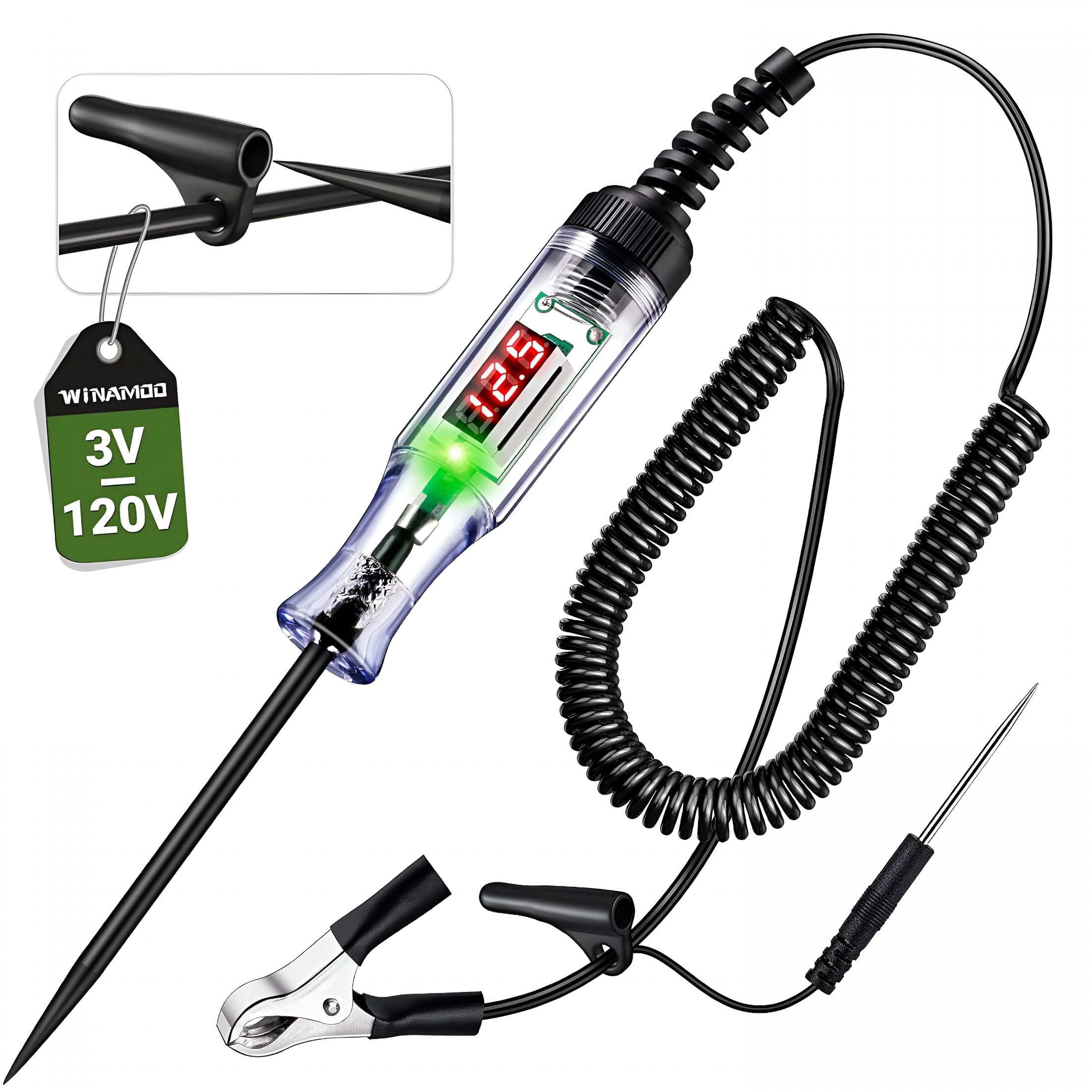 GJX Automotive Test Light with 3-120V Led Digital Voltage Display ...