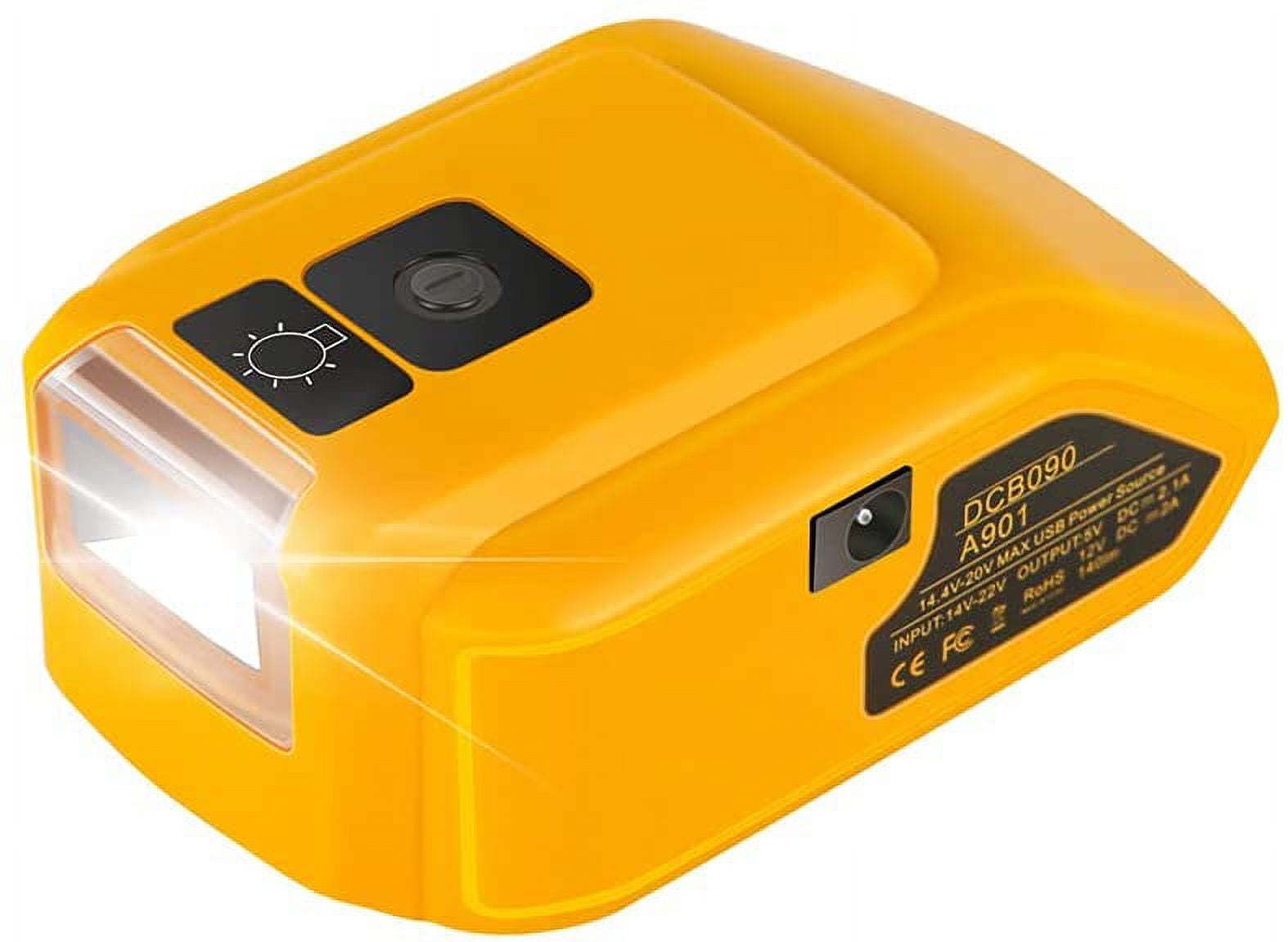 Battery Adapter for Dewalt 14.4V/18V/20V Lithium Ion Battery,DC Port ...