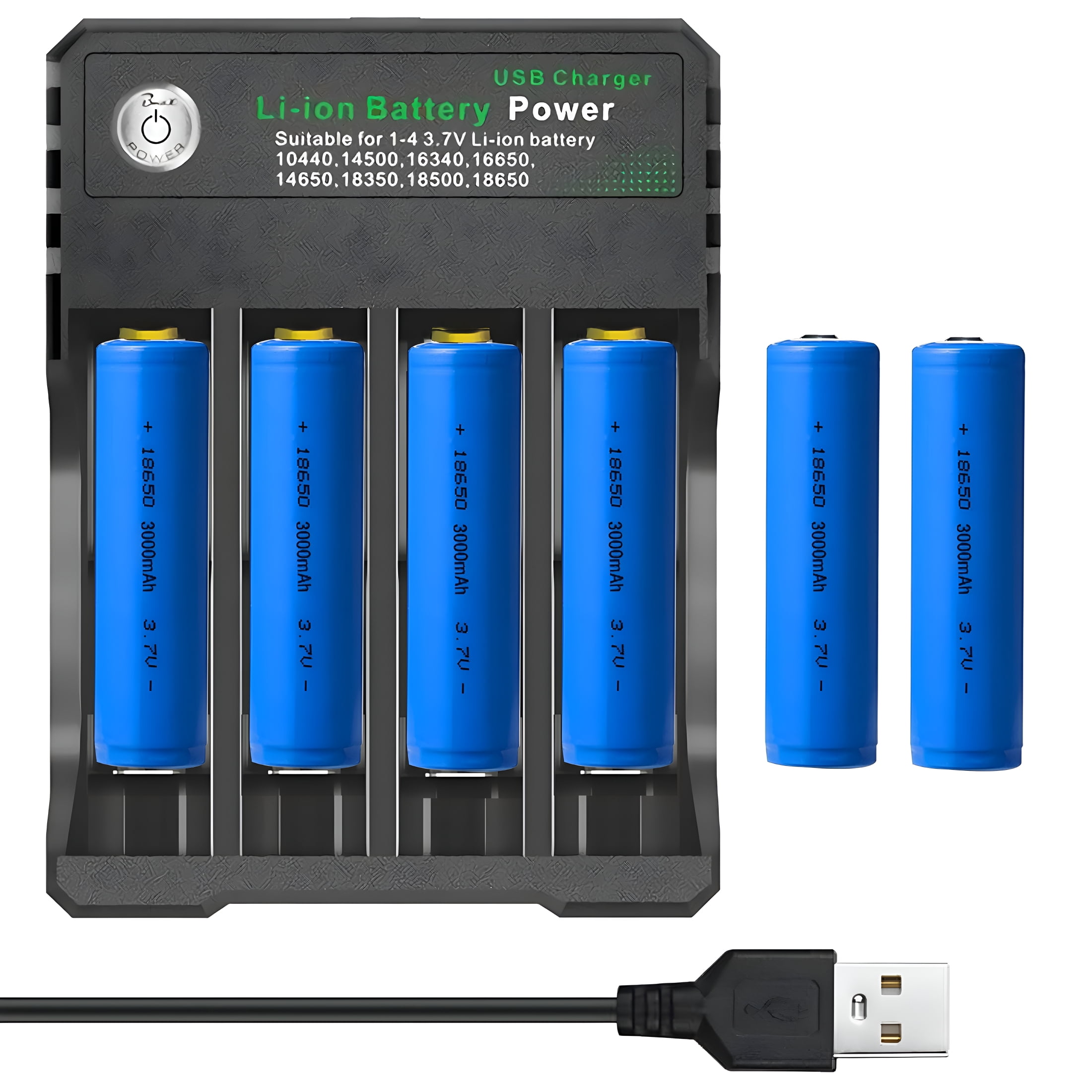 GJX Battery Charger, Universal Smart Charger for 3.7V Lithium ion ...