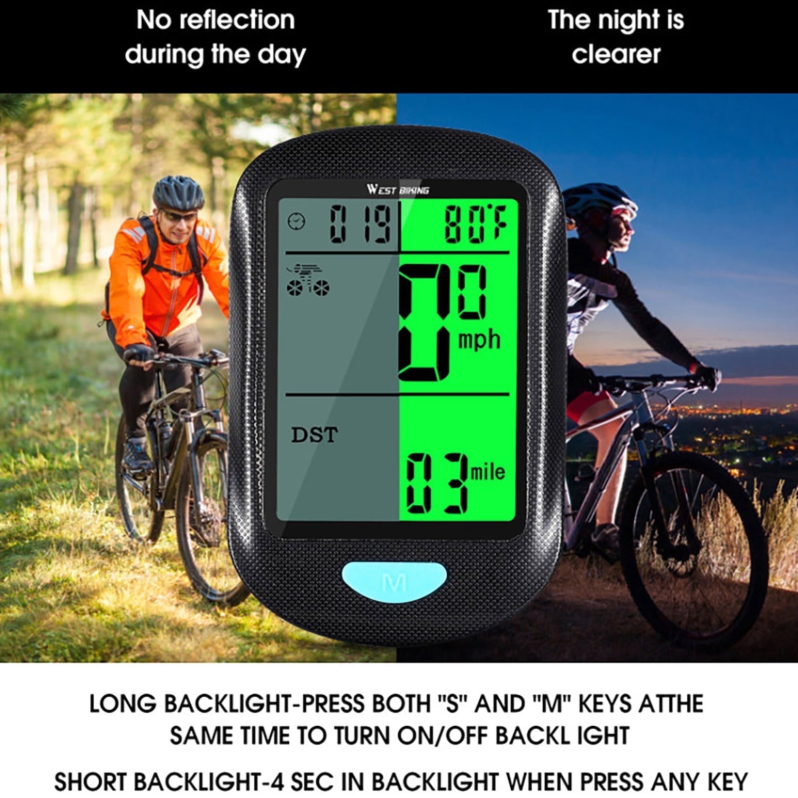 GJX Bicycle Wireless Speedometer, Road Bike Computer, GPS Tracking ...