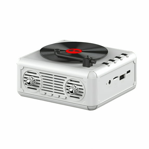 GJX Bluetooth CD Player with Built-in Speaker Playback Retro Design ...
