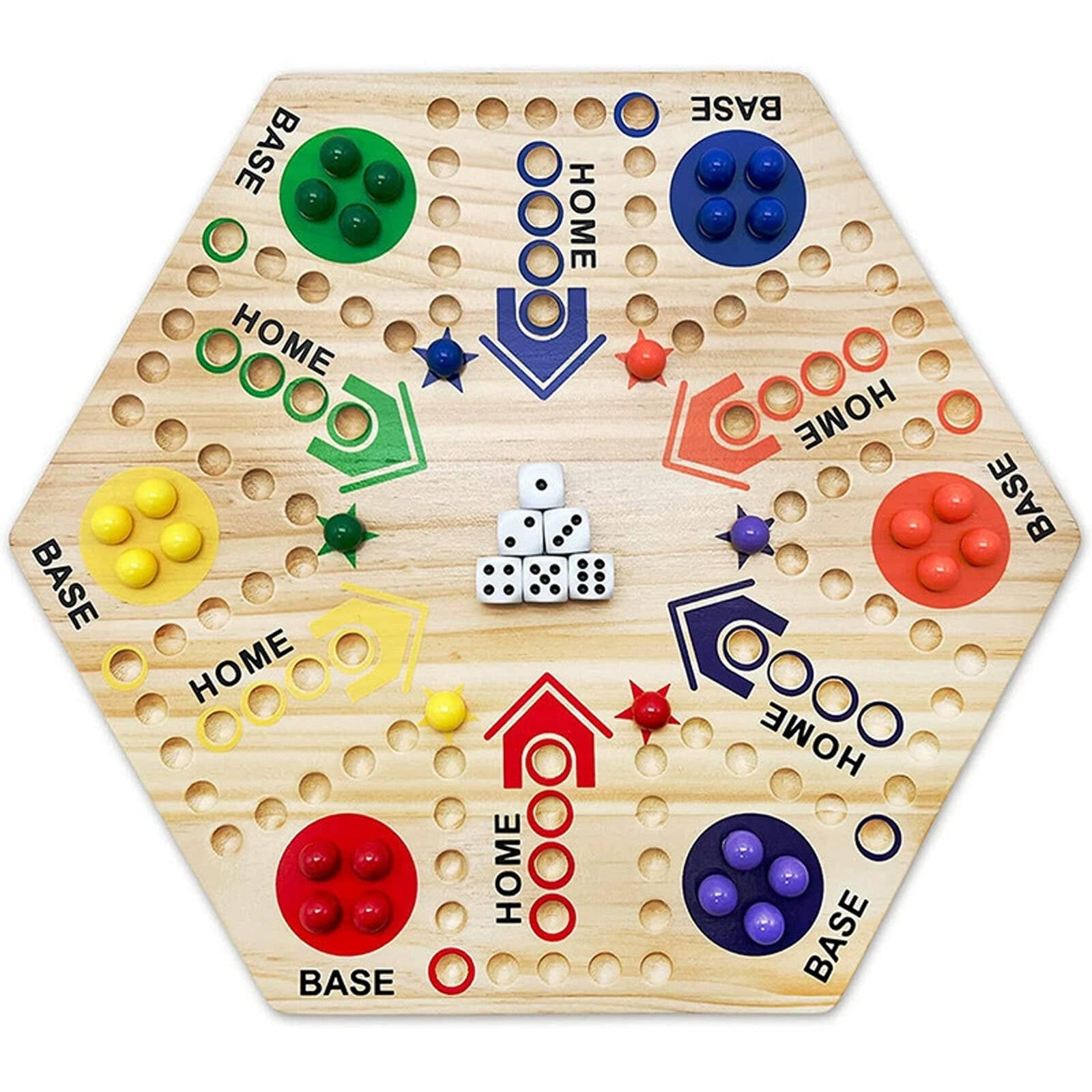 GJX Board Games for Family Night Classic Flight Chess Fun Aggravation ...