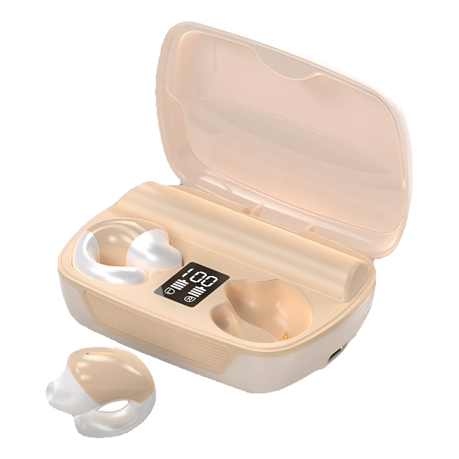 GJX Bone Conduction Headphones,Ear Clip Design Open Ear Headphones,Non ...