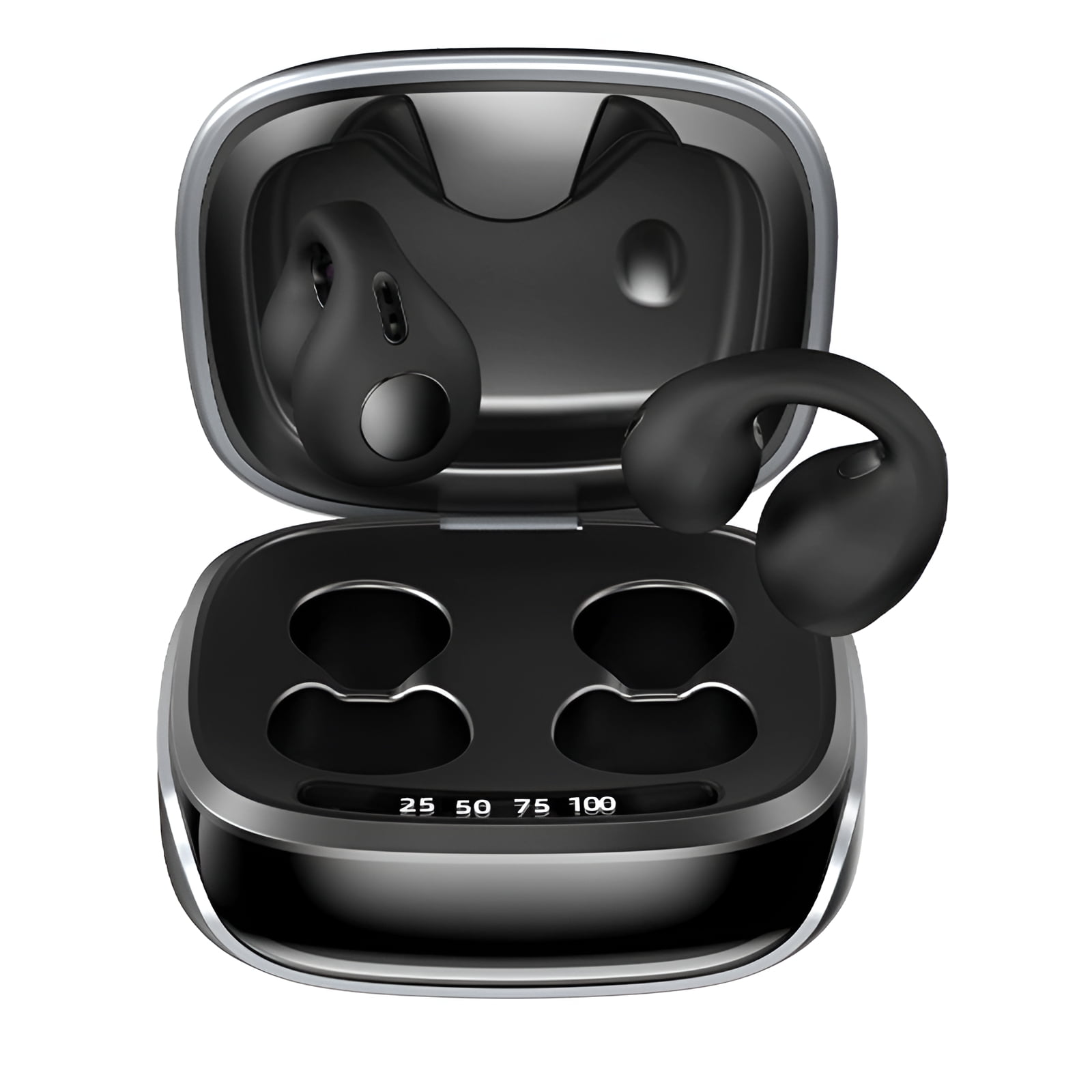 GJX Bone Conduction Headphones,Ear Clip Design Open Ear Headphones,Wireless Connection Running ...