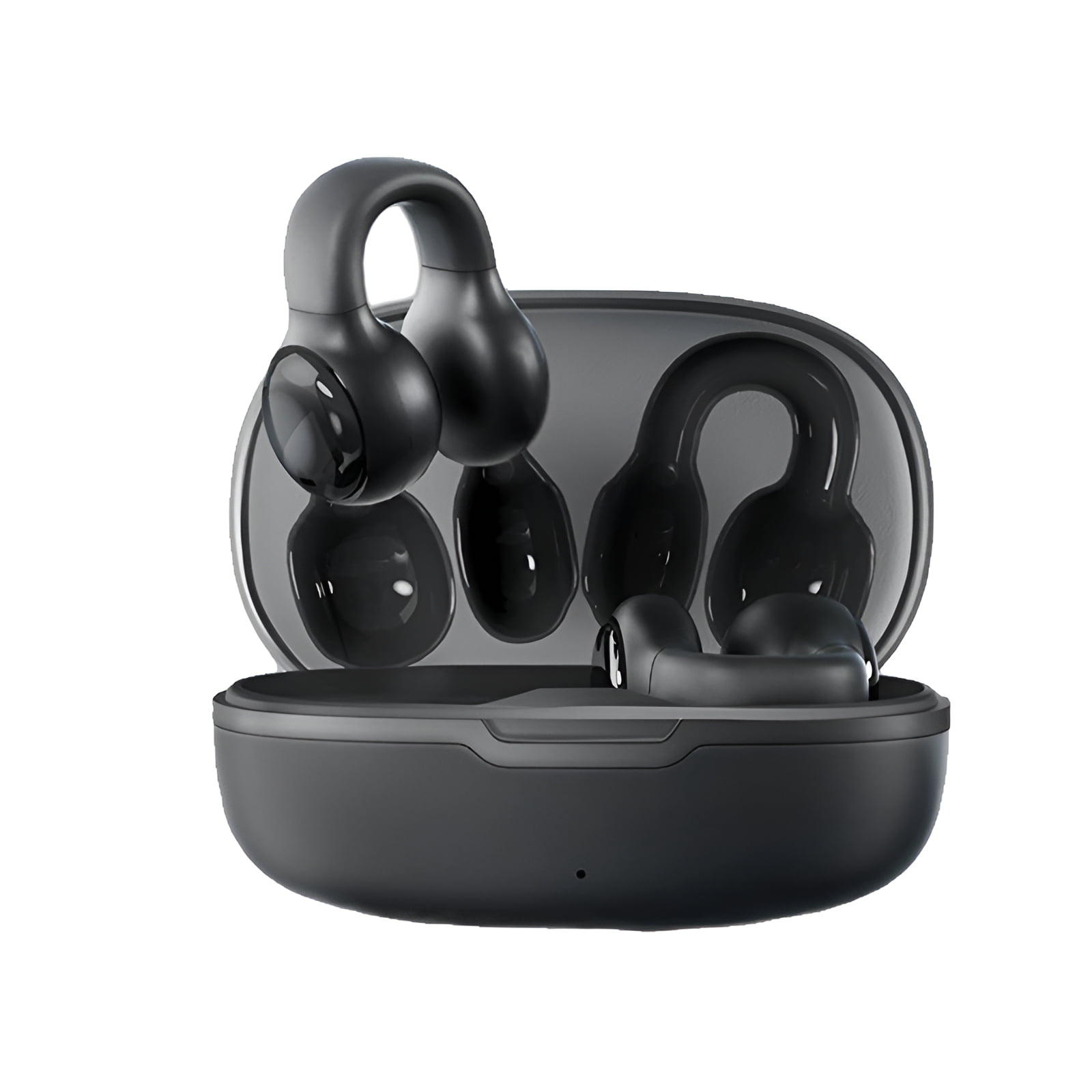 GJX Bone Conduction Headphones,Ear Clip and Ear Hook Design Open Ear ...