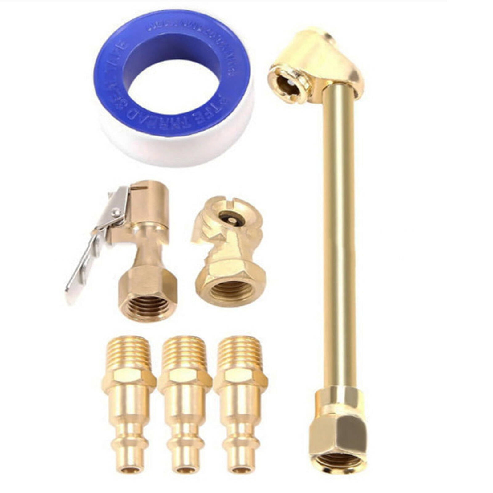 GJX Brass Air Chuck Set,1/4 Npt Male Thread Air Compressor Attachments ...