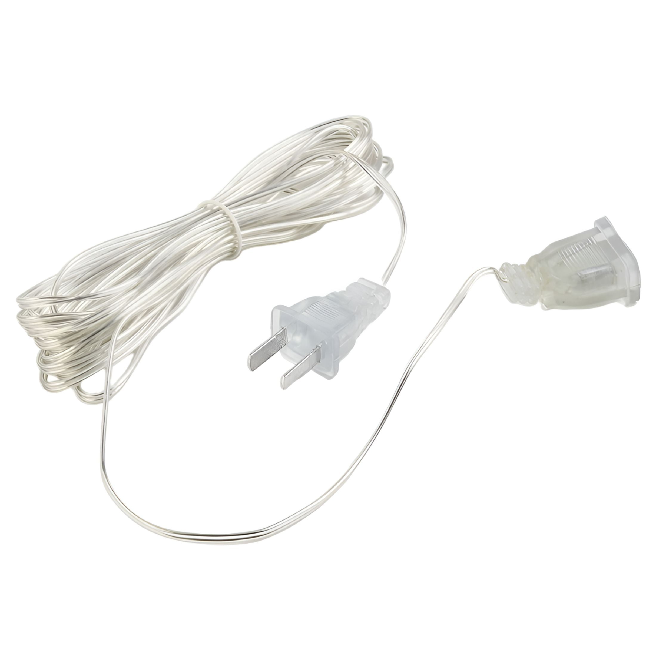 GJX Clear Extension Cord,Male to Female Power Cord Extension,2 Prong ...