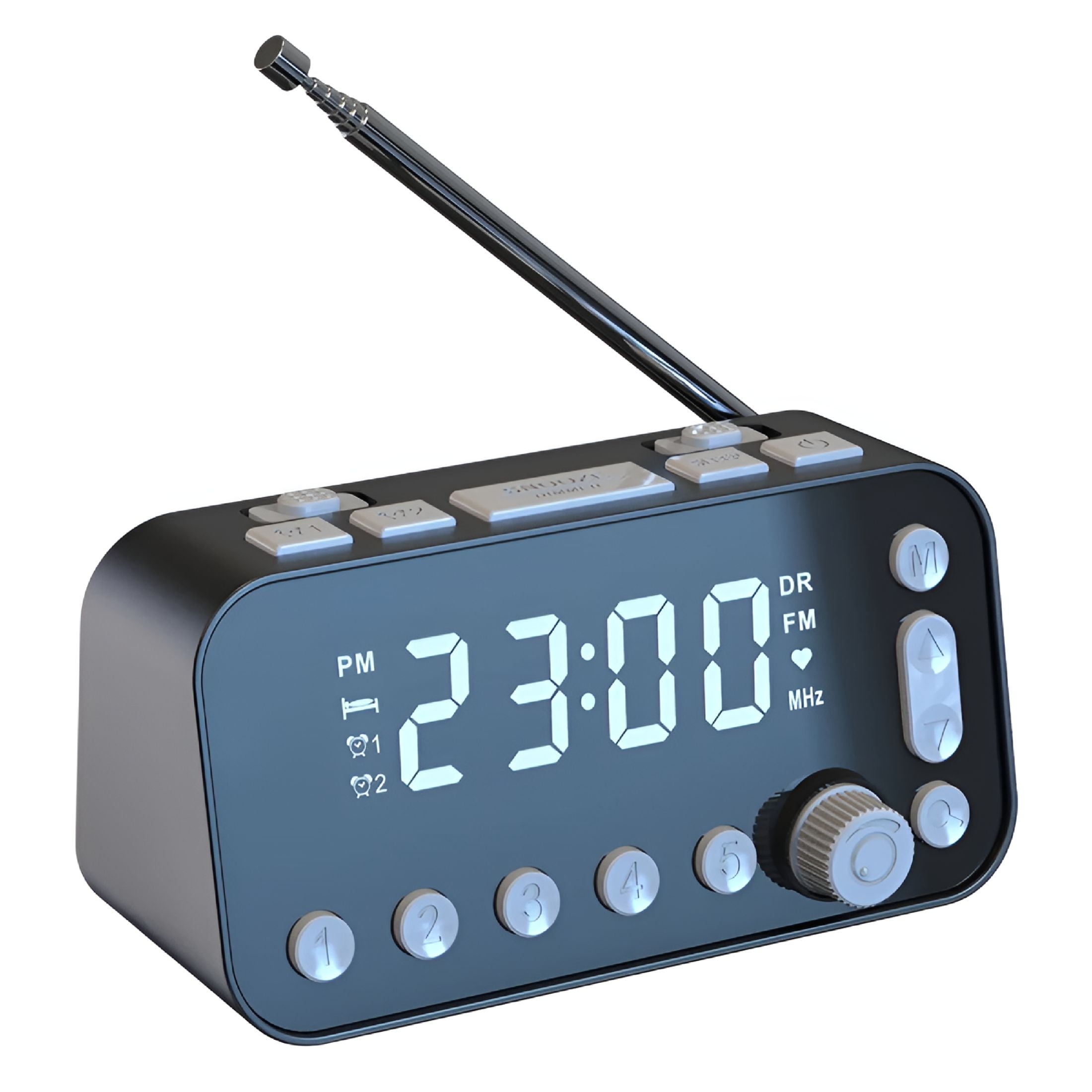 GJX Clock Radio,Battery Operated Alarm Adjustable Clock,DAB Radio,Dual ...
