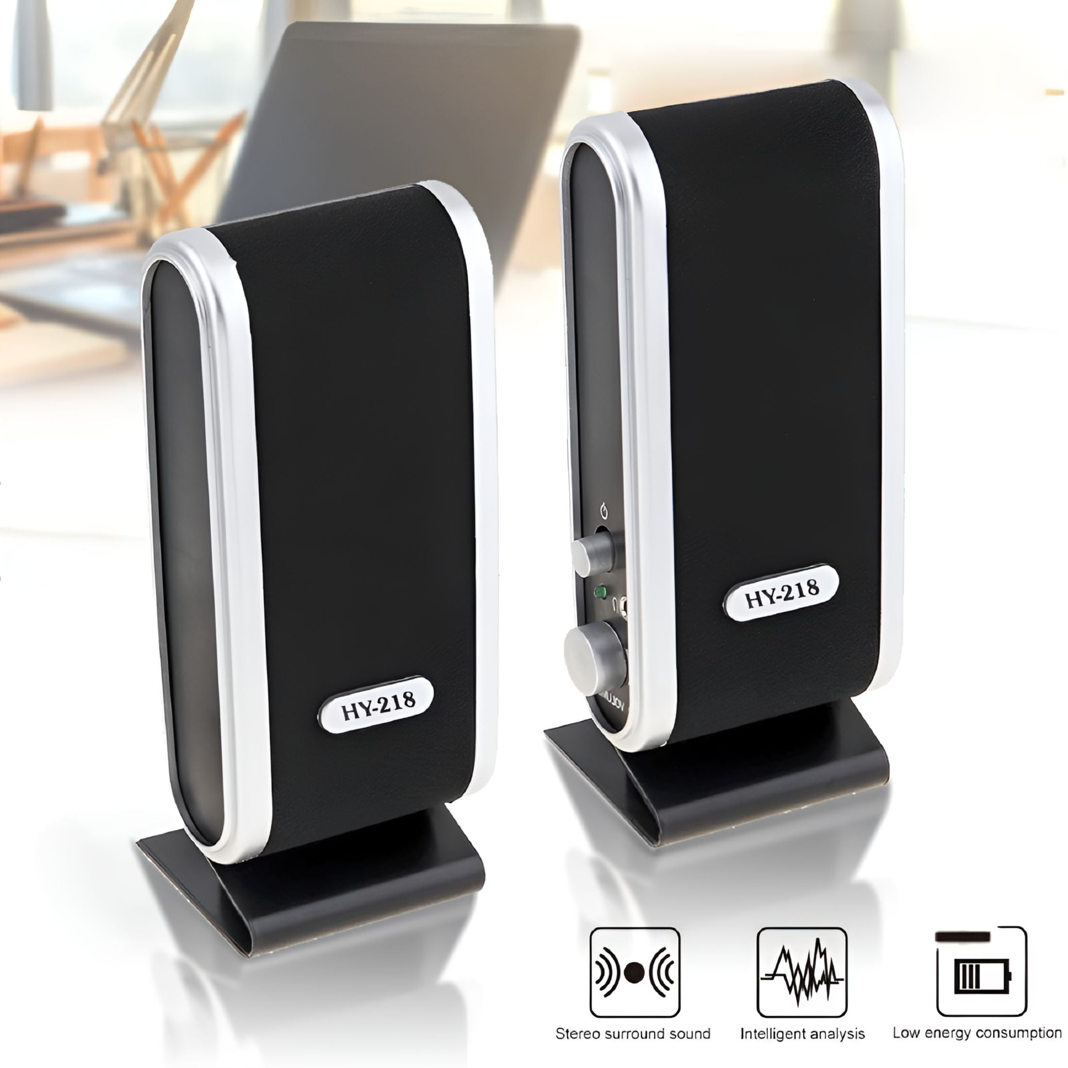 GJX Computer Speakers with Stereo Sound for PC, Laptop, Cellphone, 6W ...