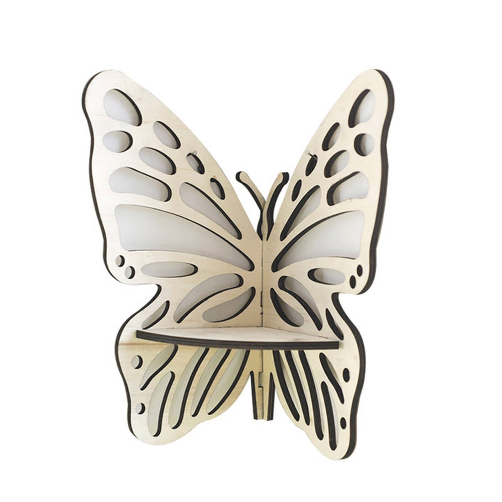 GJX Corner Floating Shelves,Elegant Black White Butterfly Design ...