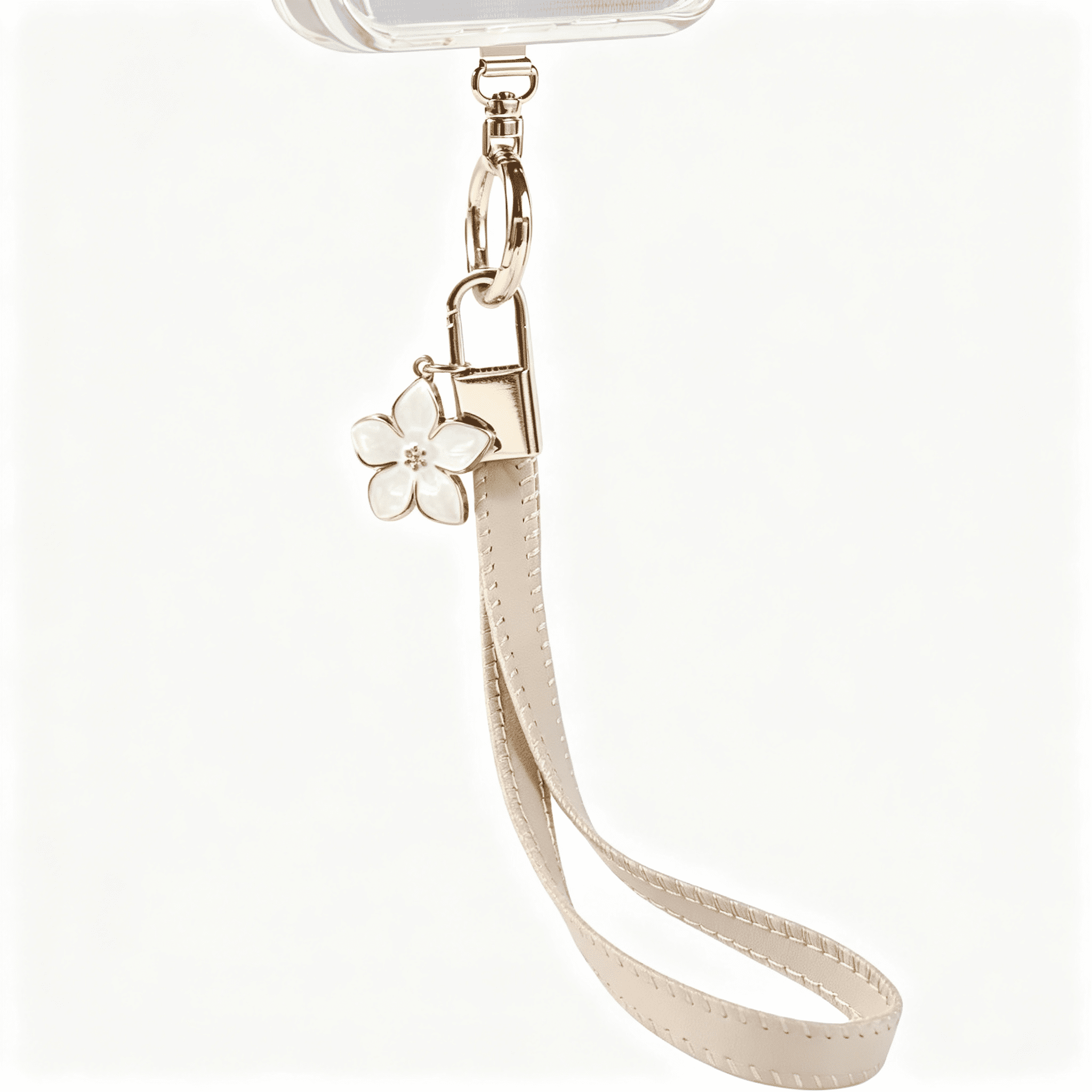 GJX Designer Leather Cell Phone Wrist Strap-Detachable Charm Wristlet ...