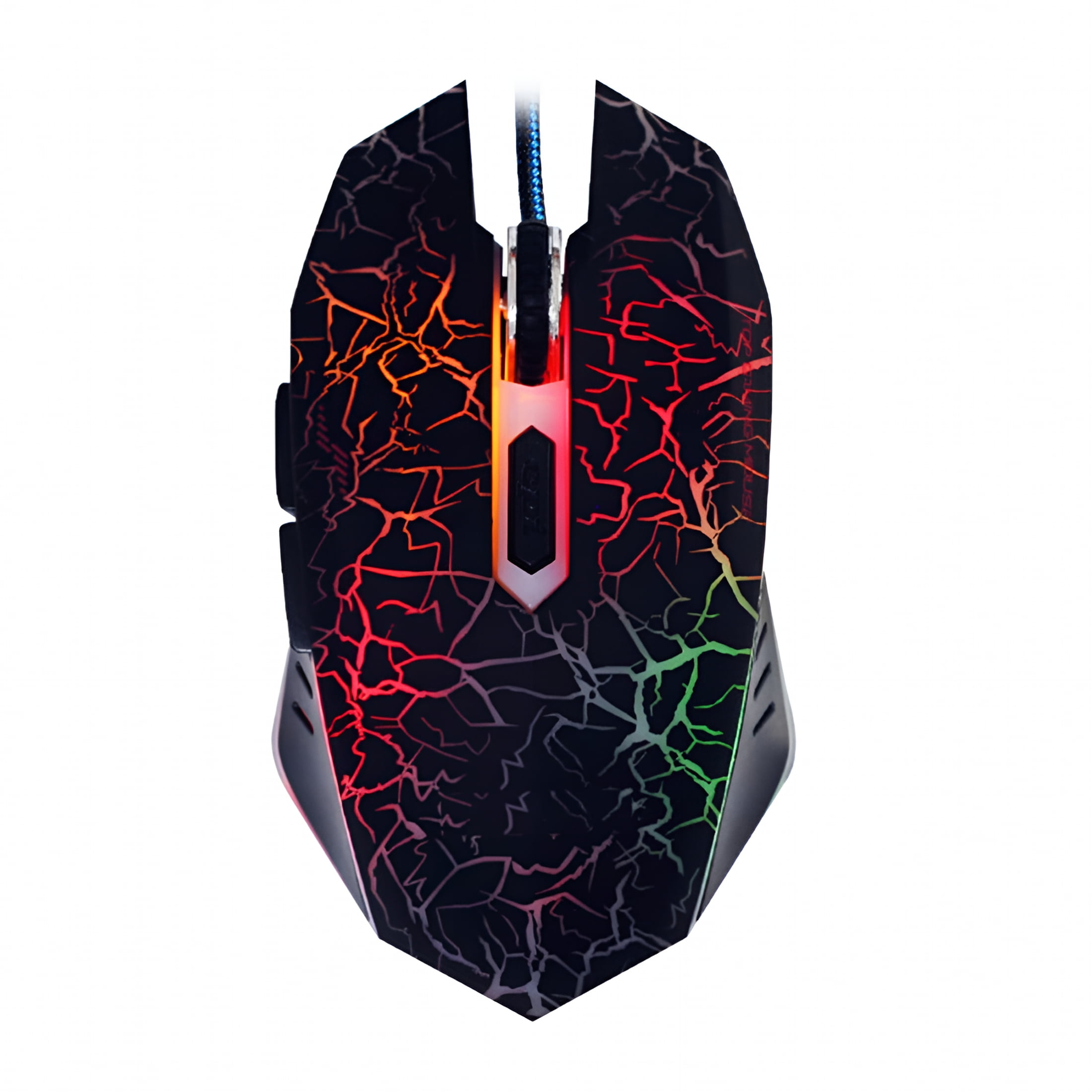 GJX Ergonomic Grip Gaming Mouse 6 Buttons Optical Crack Design Black ...