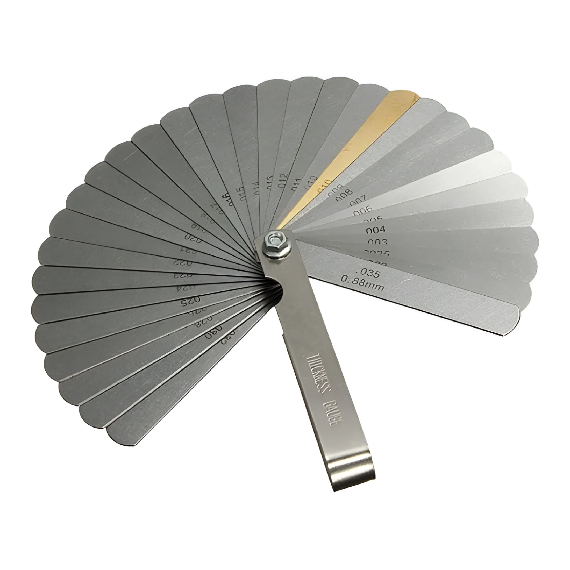 GJX Feeler Gauge, 32 Blade Steel Mechanical Shim Set Ignition Spark ...