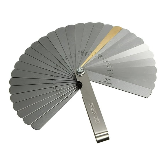 GJX Feeler Gauge, 32 Blade Steel Mechanical Shim Set Ignition Spark ...