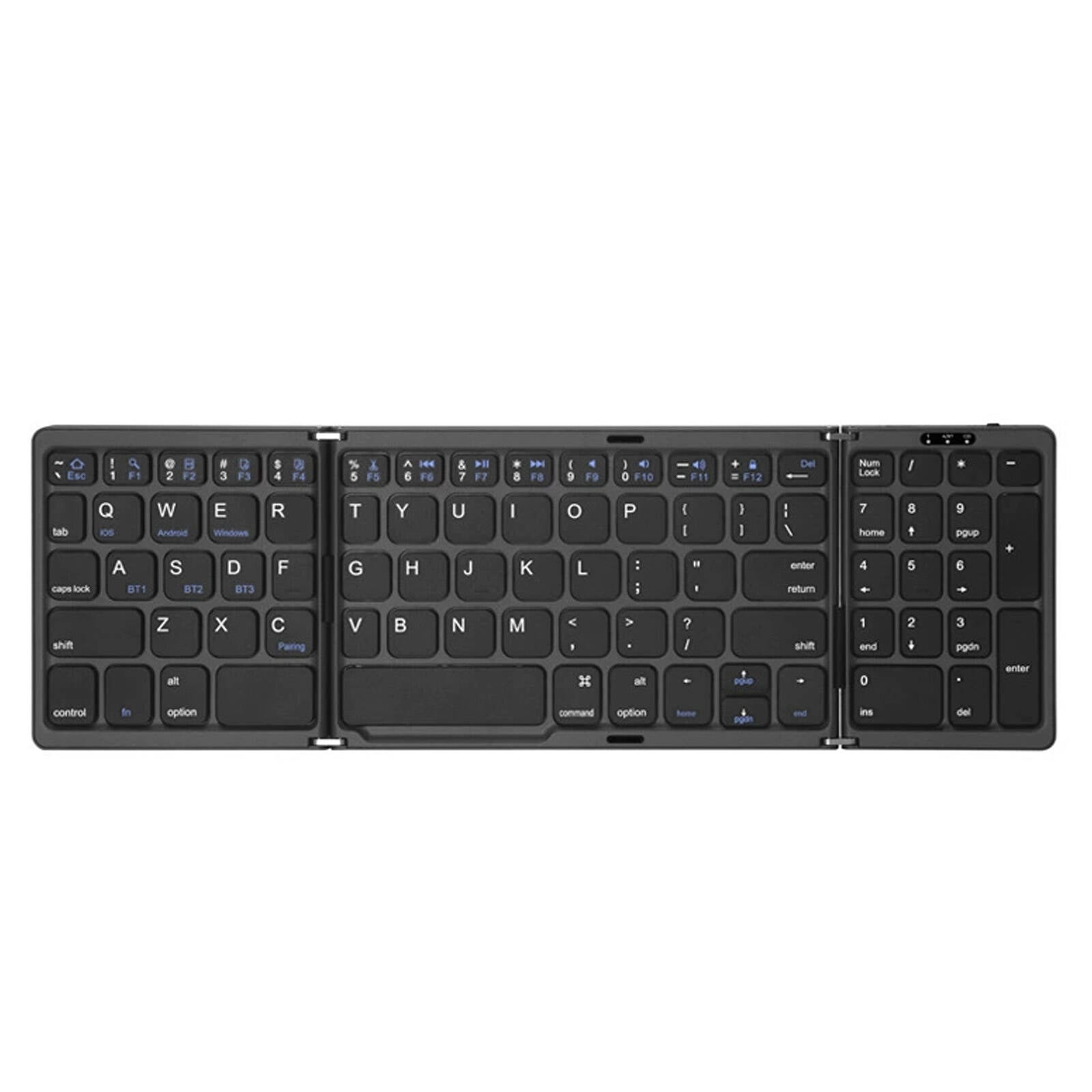 GJX Foldable Keyboard Wide Compatibility Folding Keyboard Knock Silent ...