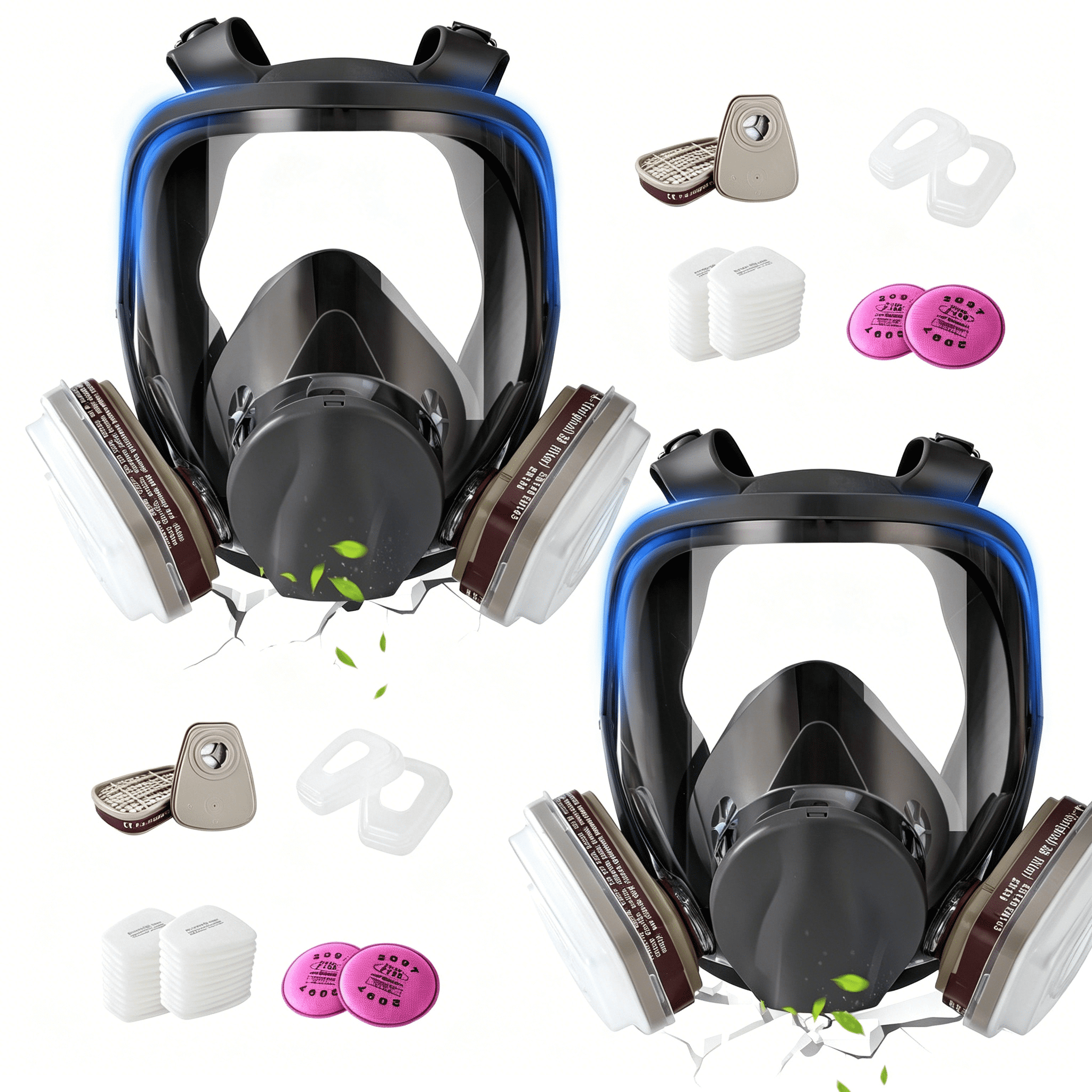 GJX Full Respirator Face Cover for Paint,Against Dust,Chemicals ...