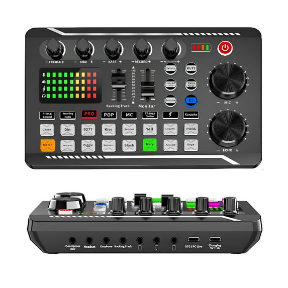GJX 2026 New Professional Audio Mixer,Voice Changer Sound Board Live ...