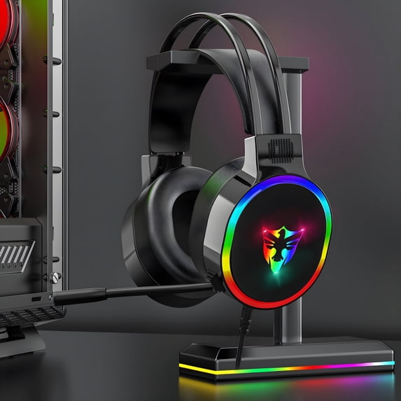 GJX Gaming Headset with Microphone - Over-Ear Rgb Headphones, 7.1 ...