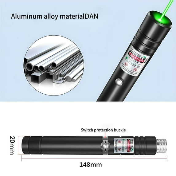 GJX Green Laser Pointer,Rechargeable LED Flashlight with Laser Pointer ...