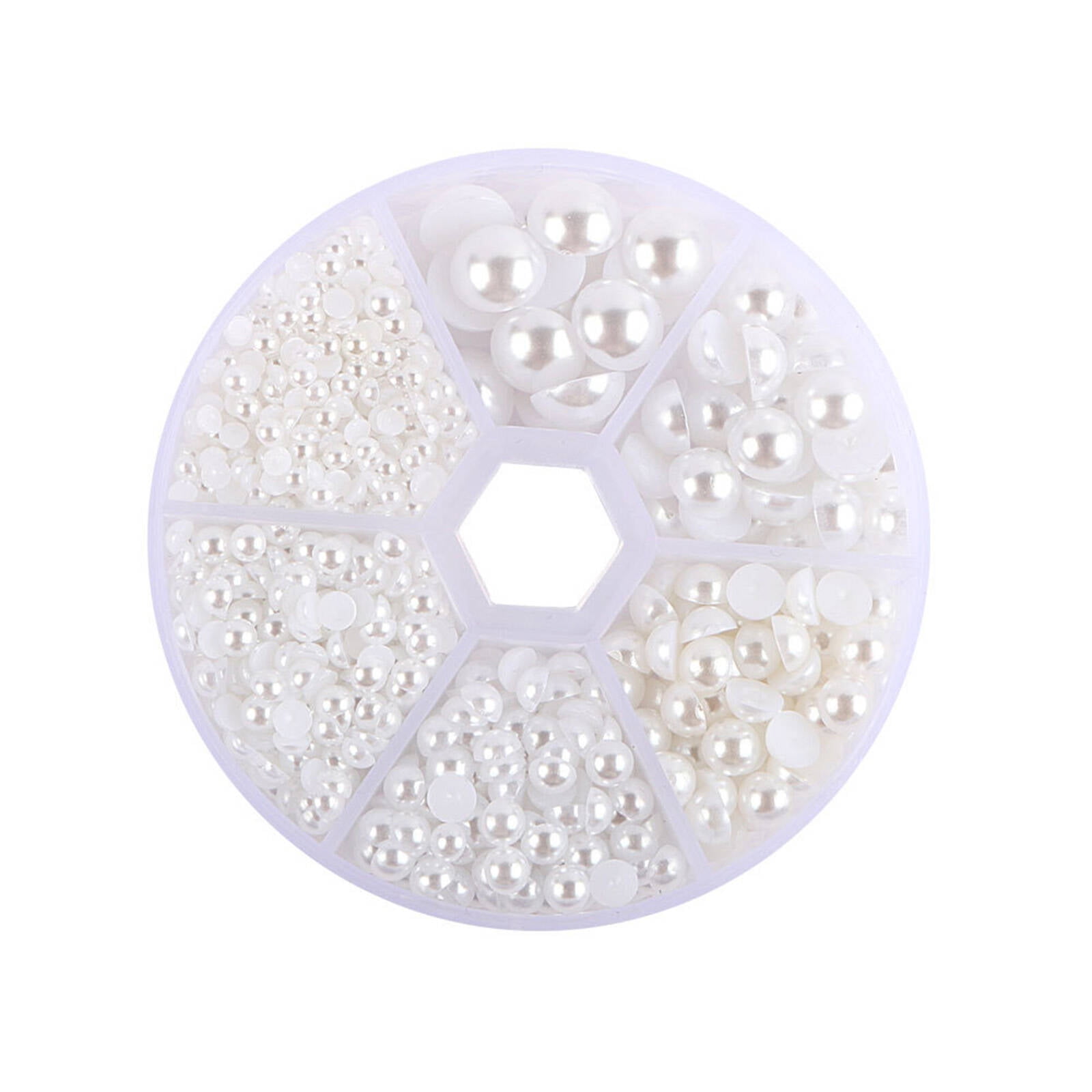 GJX Half Round Faux Pearls,Multiple Bead Sizes Available Half Round ...