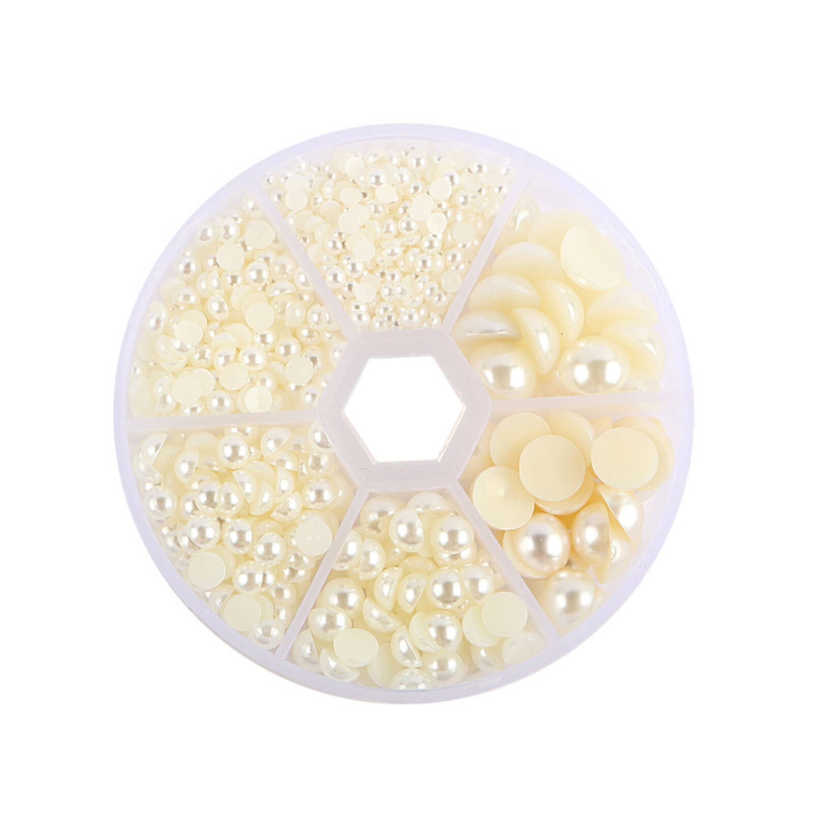 GJX Half Round Faux Pearls,Various Sizes Available Half Round Imitation ...
