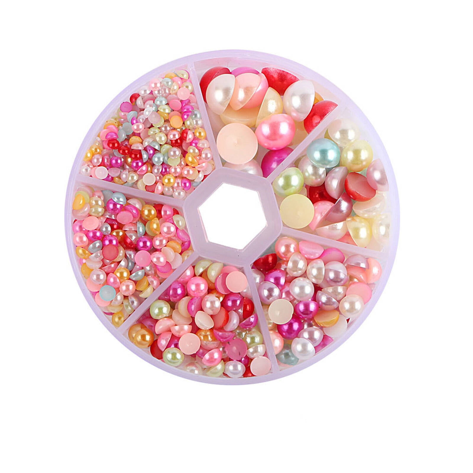 GJX Half Round Faux Pearls,Versatile Bead Sizes Half Round Imitation ...
