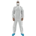 GJX Hazmat Suit Disposable Coveralls, Full Body Protective Lab ...