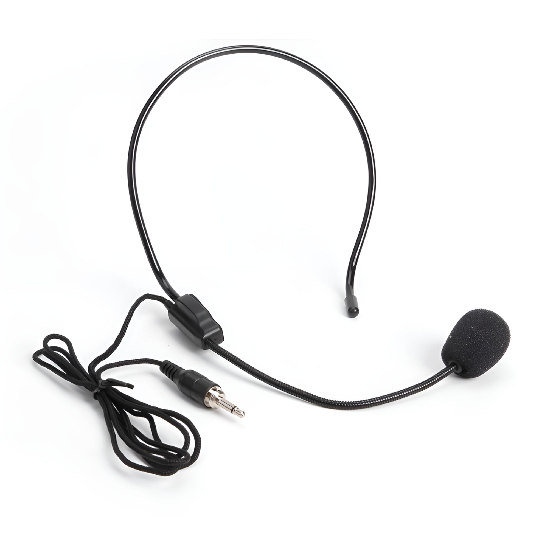 GJX Head Mounted Headset Microphone 3.5mm Wired Mini Condenser Mic for ...