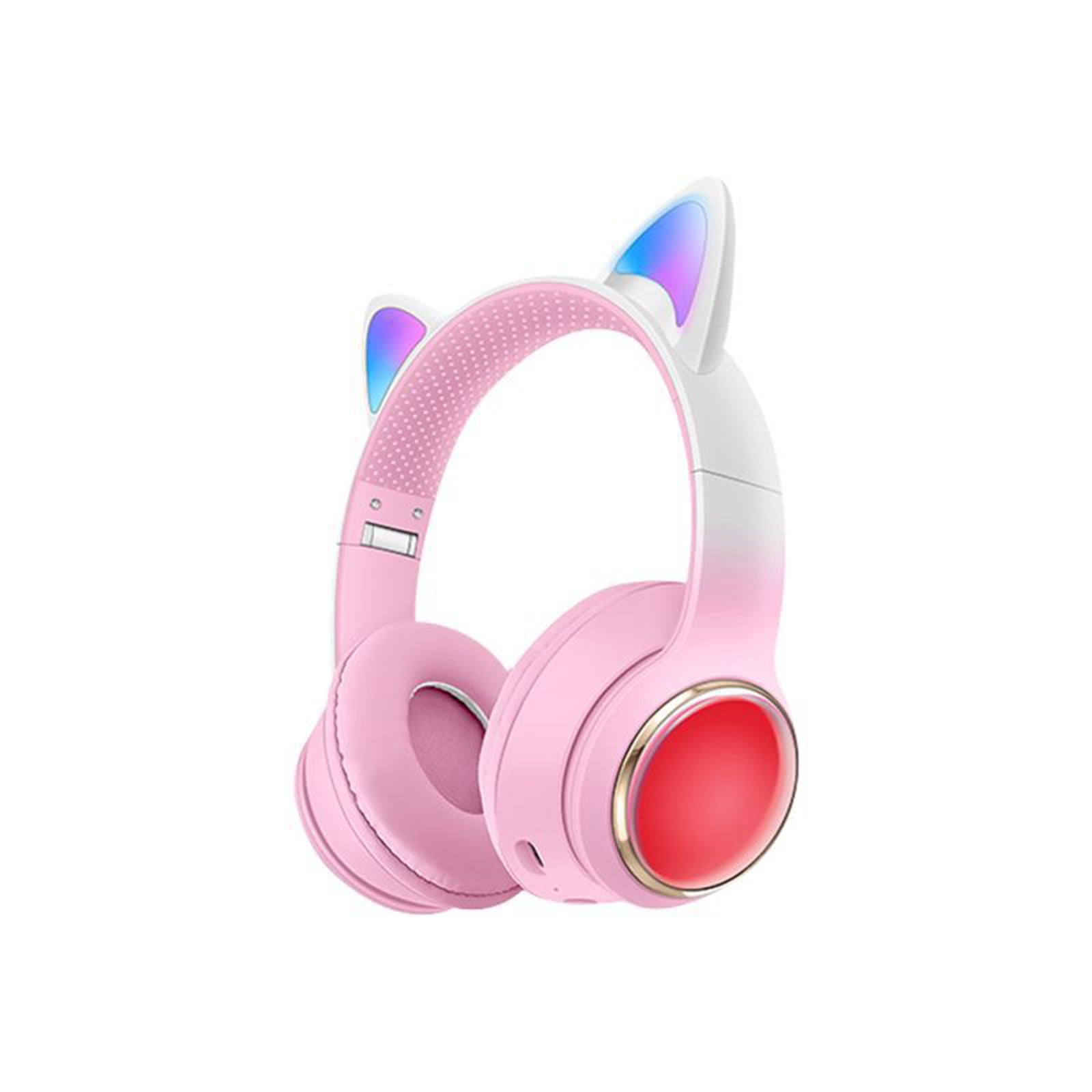 GJX Headphones,Illuminated Cat Ear Design Bluetooth Headphones,Noise ...