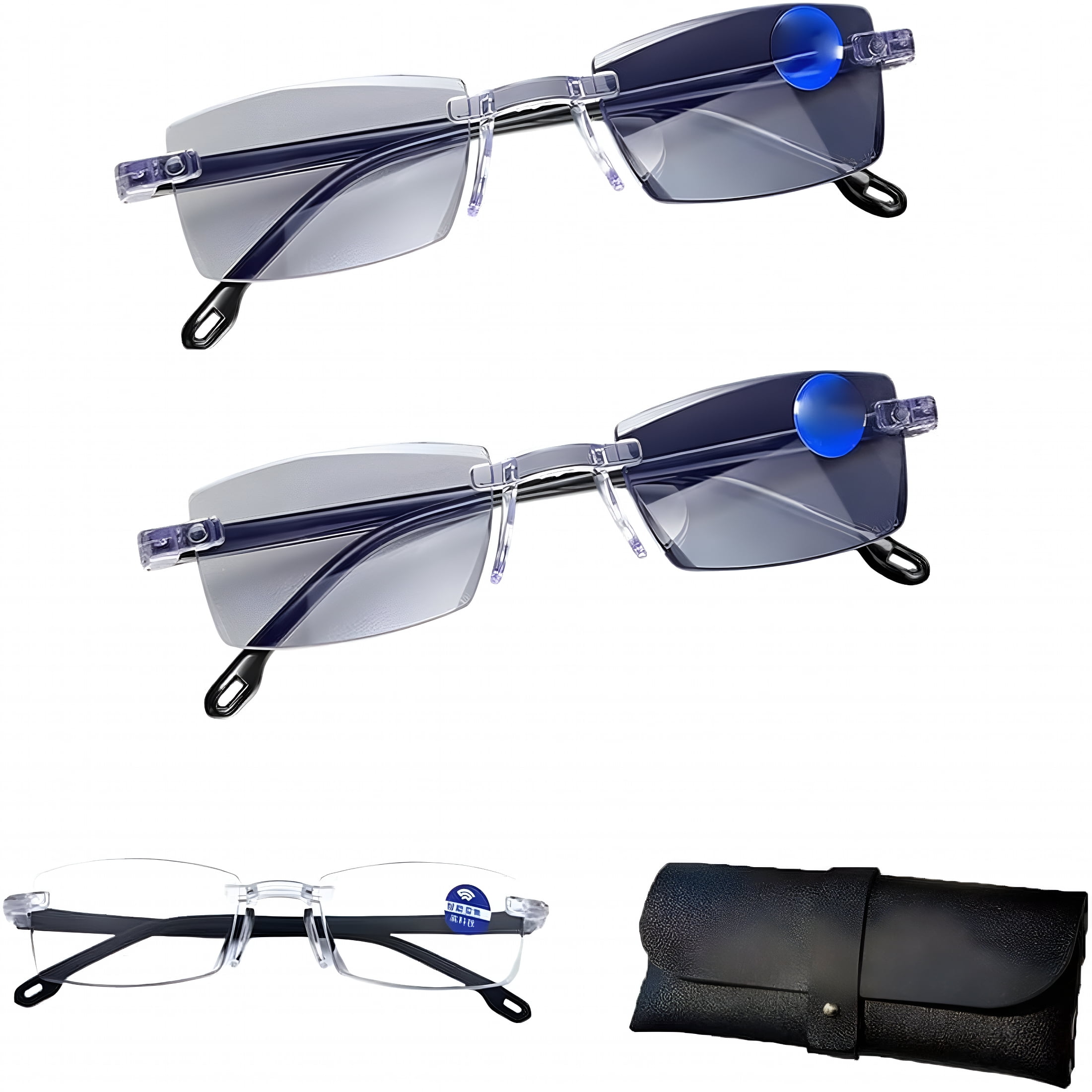 GJX Intelligent Dual Focus Glasses,Adjustable Glasses Dial Vision,Auto ...