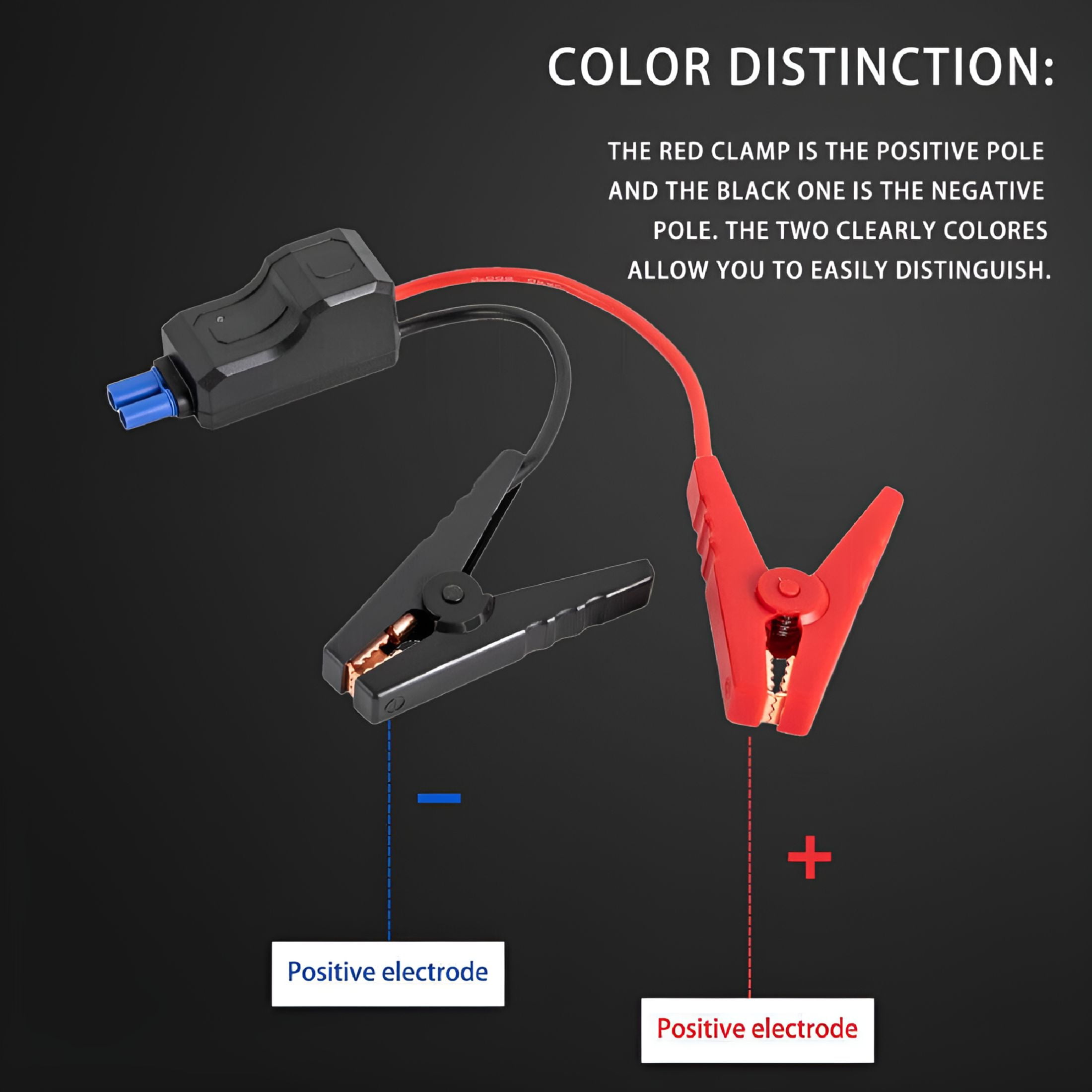 GJX Jumper Cable EC 5 Connector Alligator Clamp Booster Battery Car ...