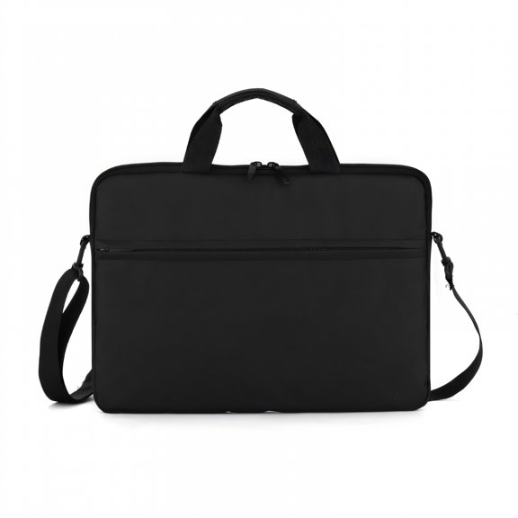 BLACK FLAP-OVER LEATHER COMPUTER BRIEFCASE - Walmart.com