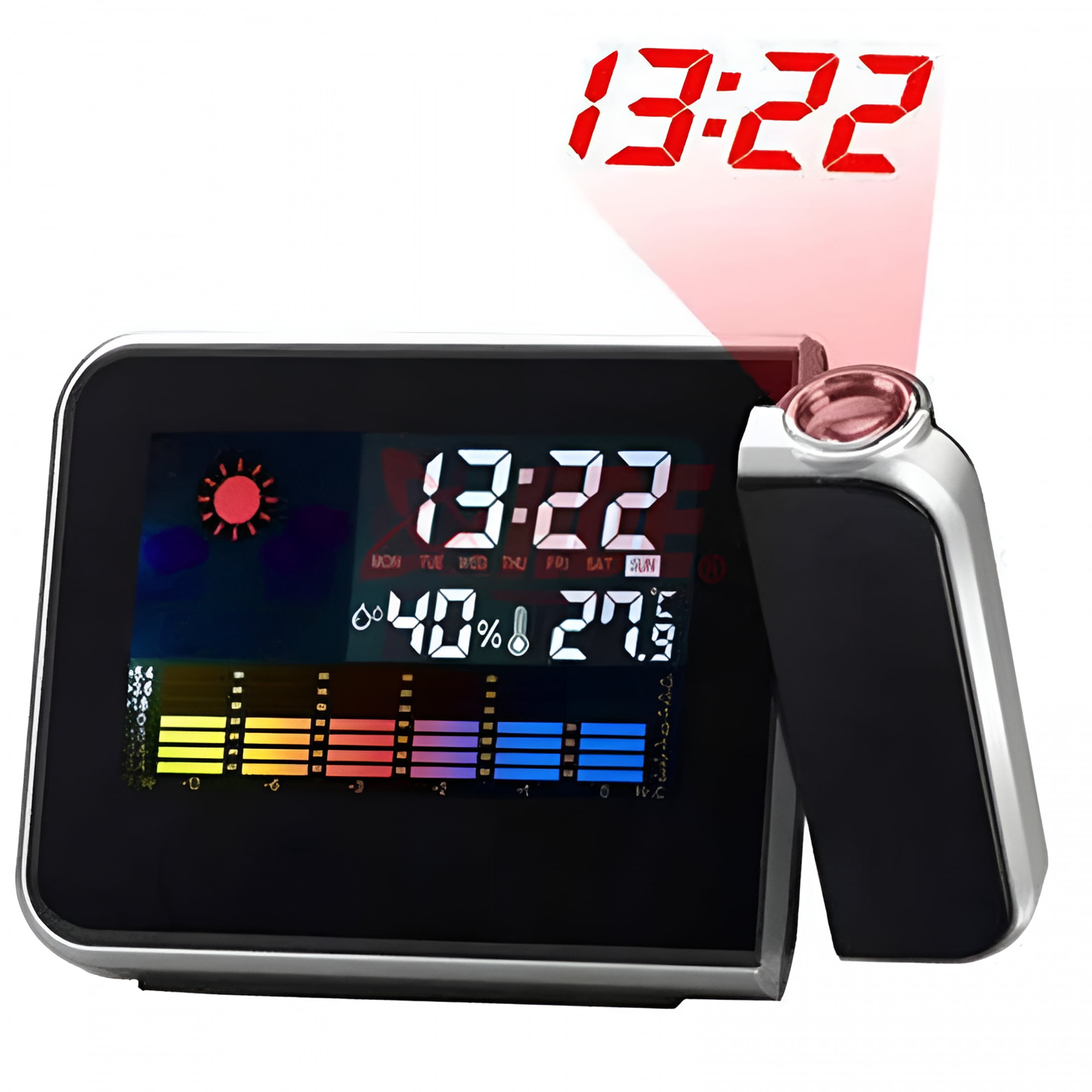 GJX Led Digital Alarm Clock with Projection on Ceiling,USB Port ...