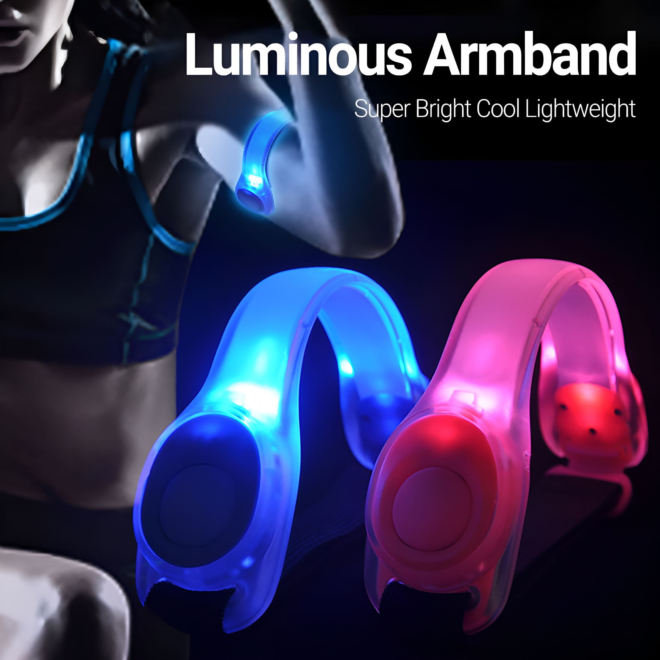 GJX Led Flash Shoe Safety Clip Lights for Runners & Night Running Gear ...