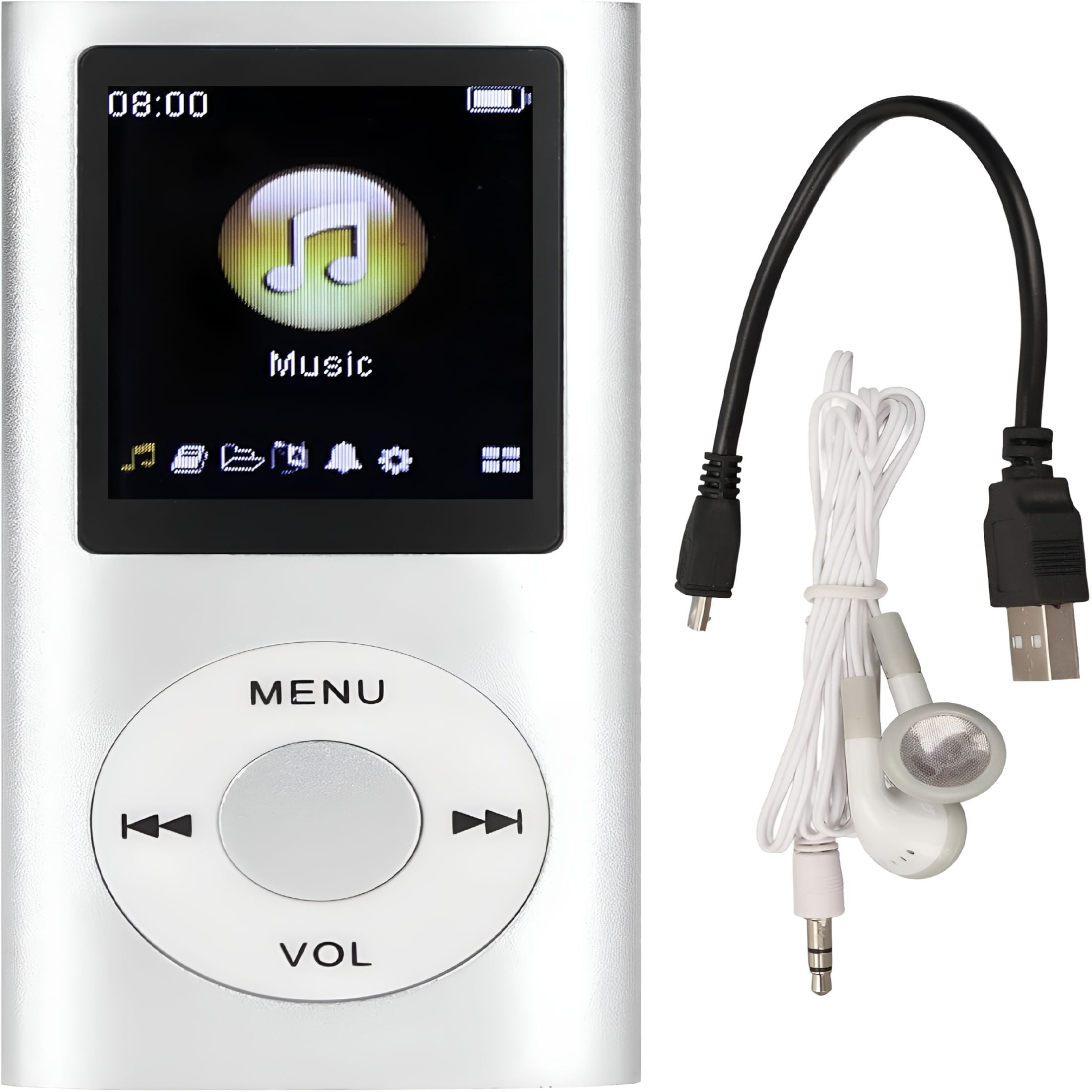 GJX MP3 Player, Portable Lossless Sound Slim MP3 Music Player with ...