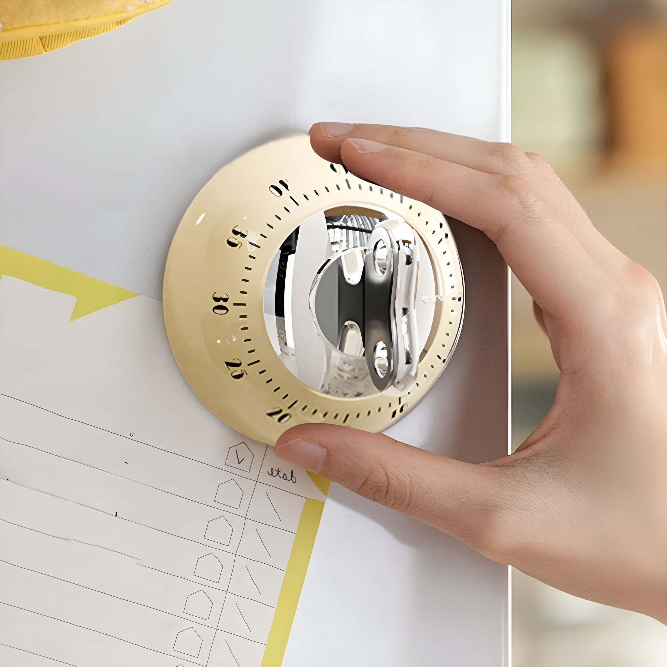 GJX Magnetic Kitchen Timer with Mechanical Movement - Battery-Free Countdown Device Up to 60 ...