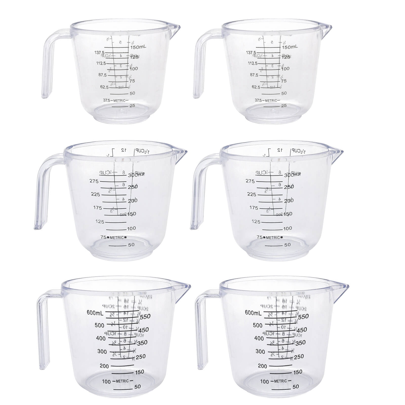 GJX Measuring Cups Double-Sided Scale Measuring Cups Glass Modern and ...