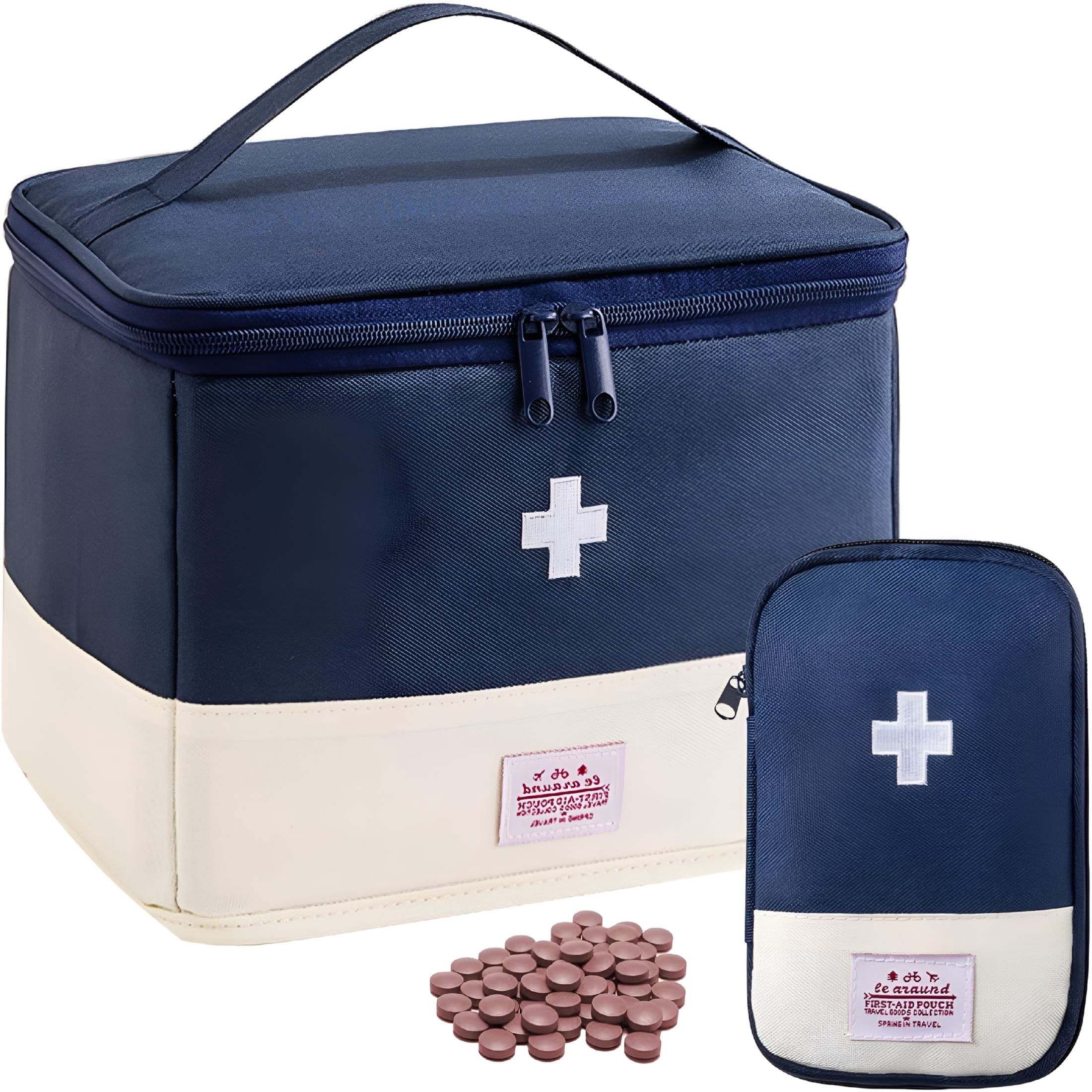 GJX Medication Organizer Storage Bag,Large Capacity Portable Pill ...