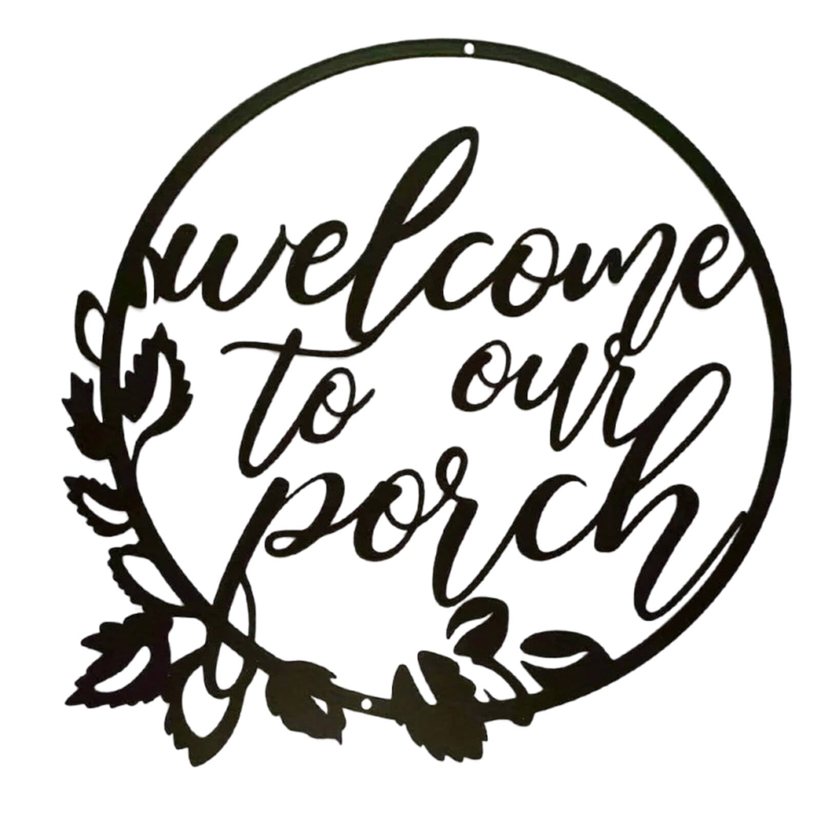 GJX Metal Sign,Warm Welcome Sign Design Wall Decor,Long-lasting Metal ...