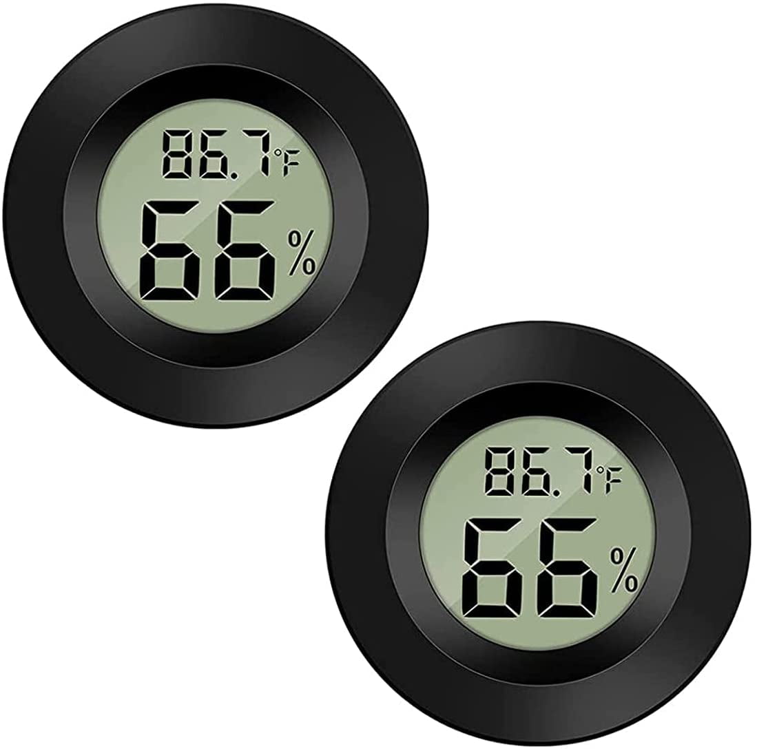 GJX 2-Pack Mini Digital Hygrometer, Indoor Thermometer, Humidity Meter ...
